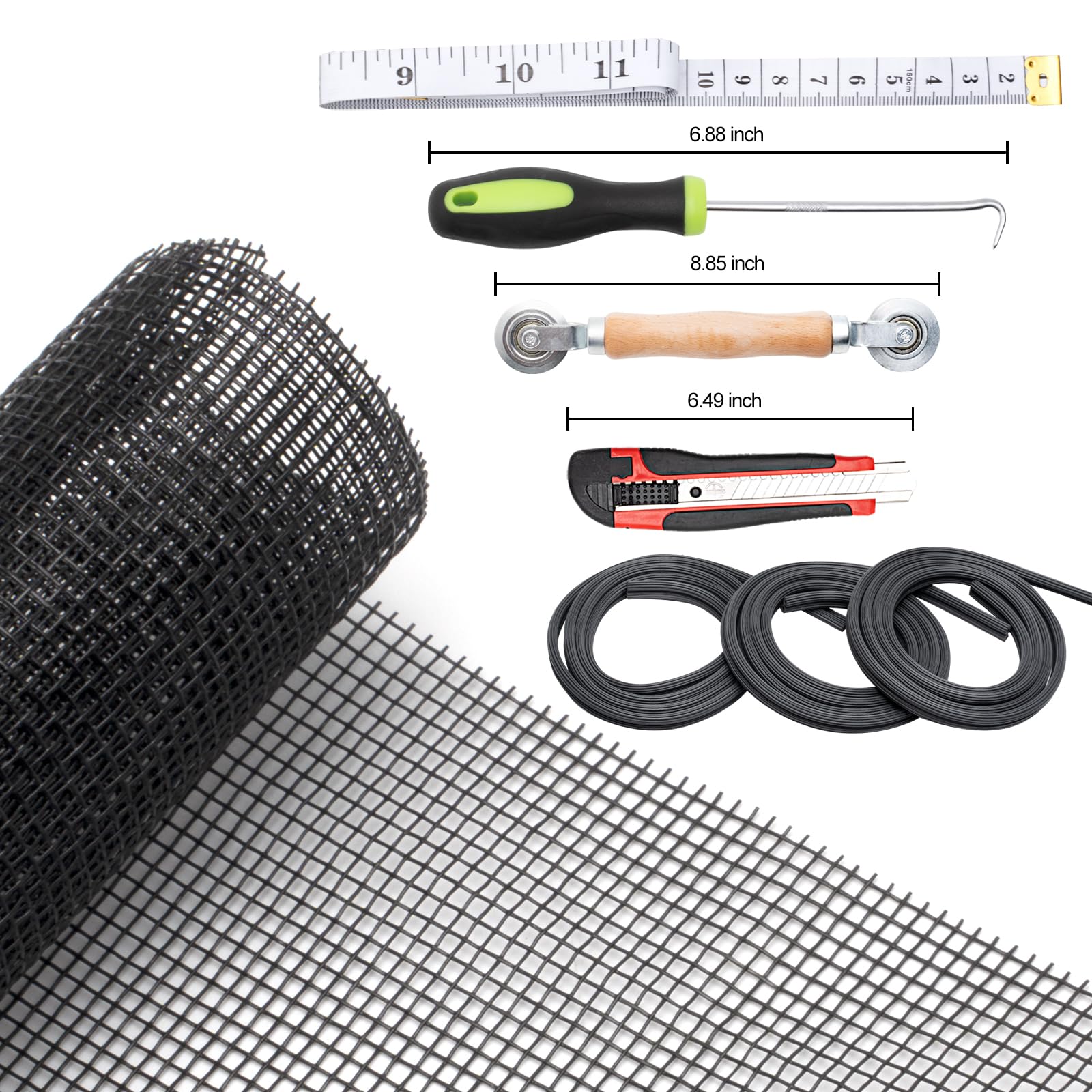 Window Screen Repair Kit,Replacement Mesh for Sliding Door & Window ...