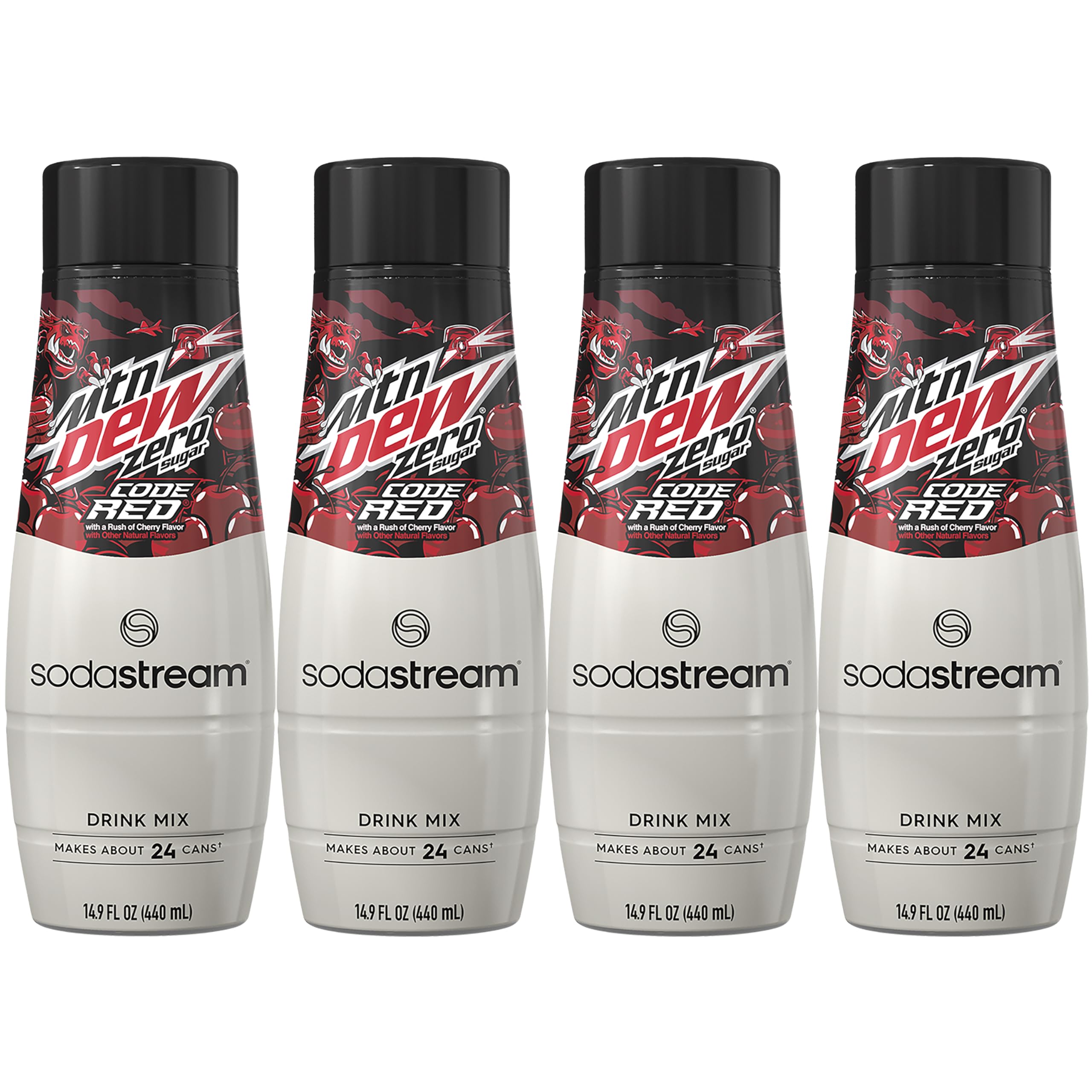 Amazon.com: SodaStream MTN Dew Code Red Zero Sugar Drink Mix (440ml ...