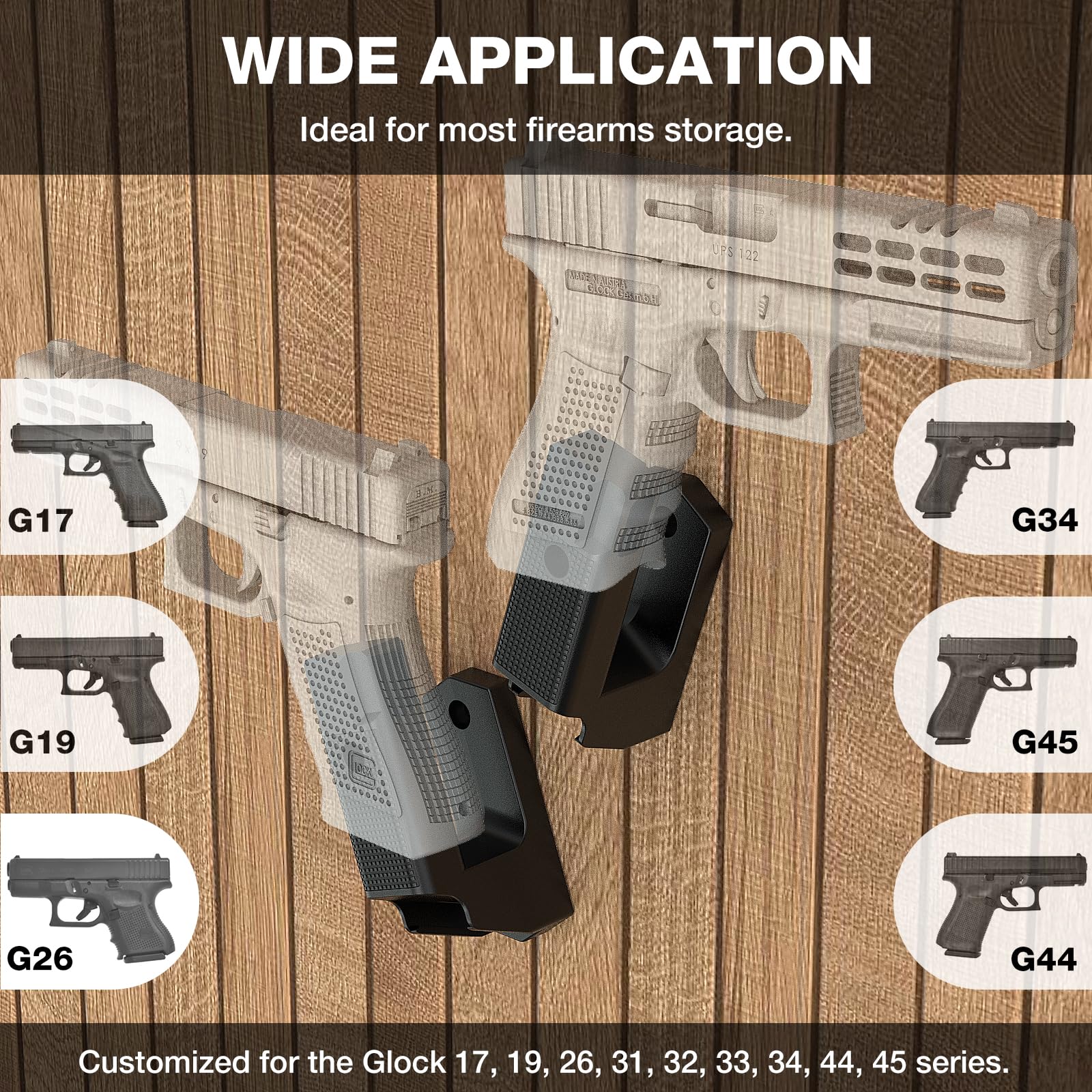 Snapklik.com : 1Pack Pistol Wall Mount