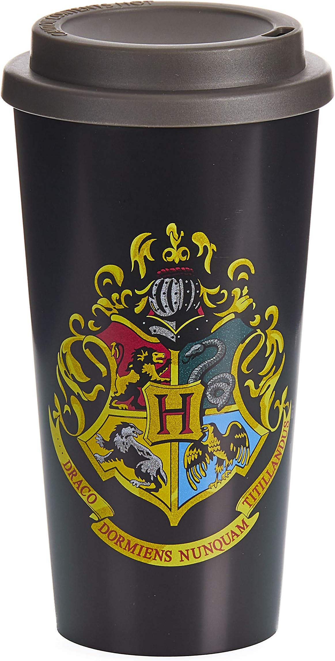 Amazon.com | Silver Buffalo Harry Potter Hogwarts Crest Plastic Tumbler ...