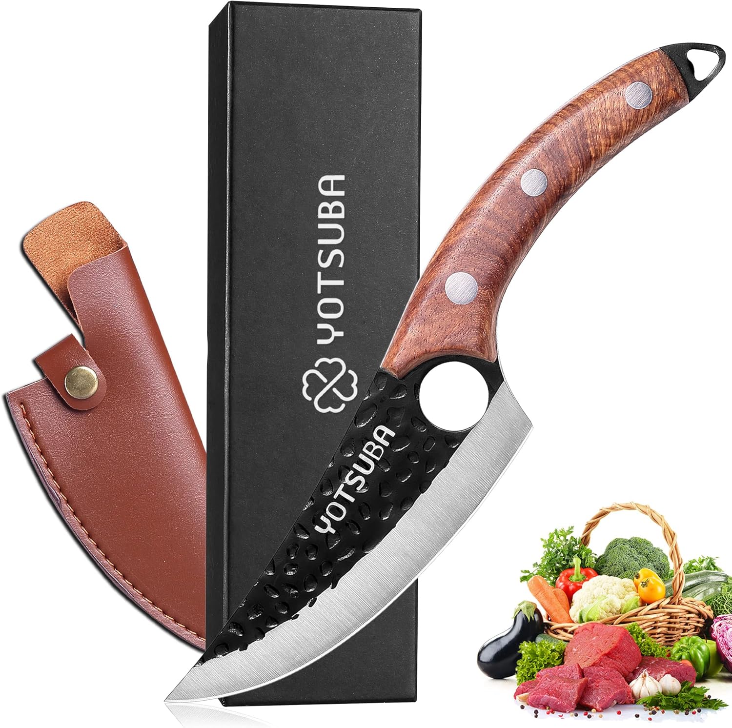 Amazon.com: YOTSUBA Viking Knife, Meat Cleaver Knife Boning Knife with ...