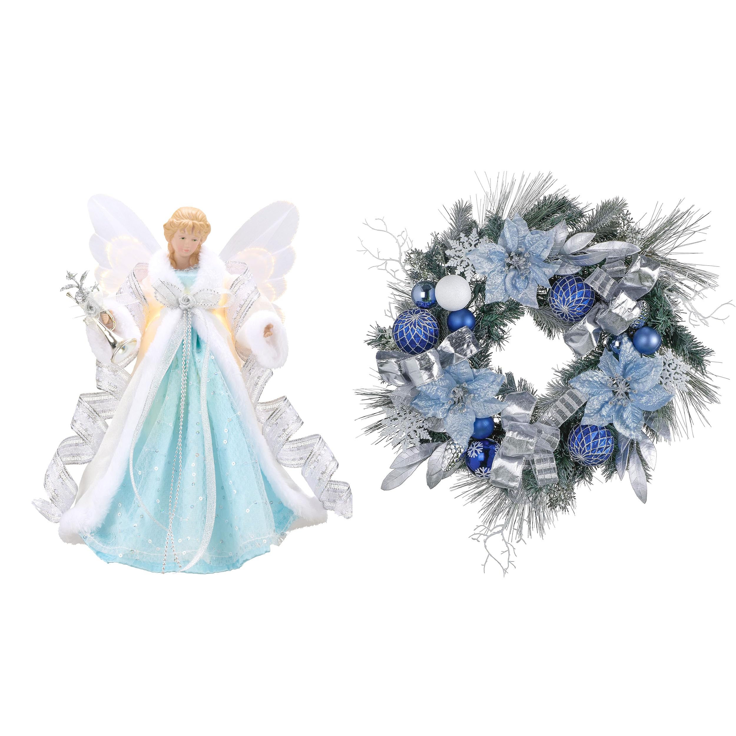 Amazon.com: Valery Madelyn Lighted Christmas Angel Tree Topper with ...
