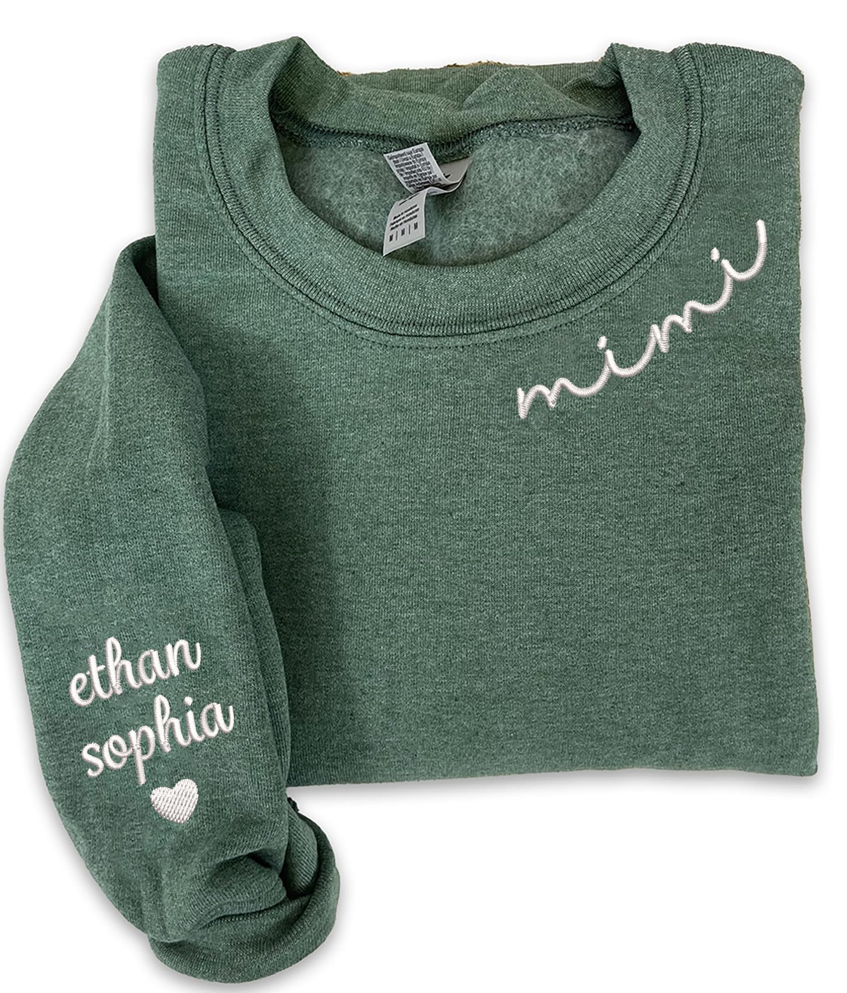 Amazon.com: NAZENTI - Personalized Mimi Sweatshirt Embroidered With ...