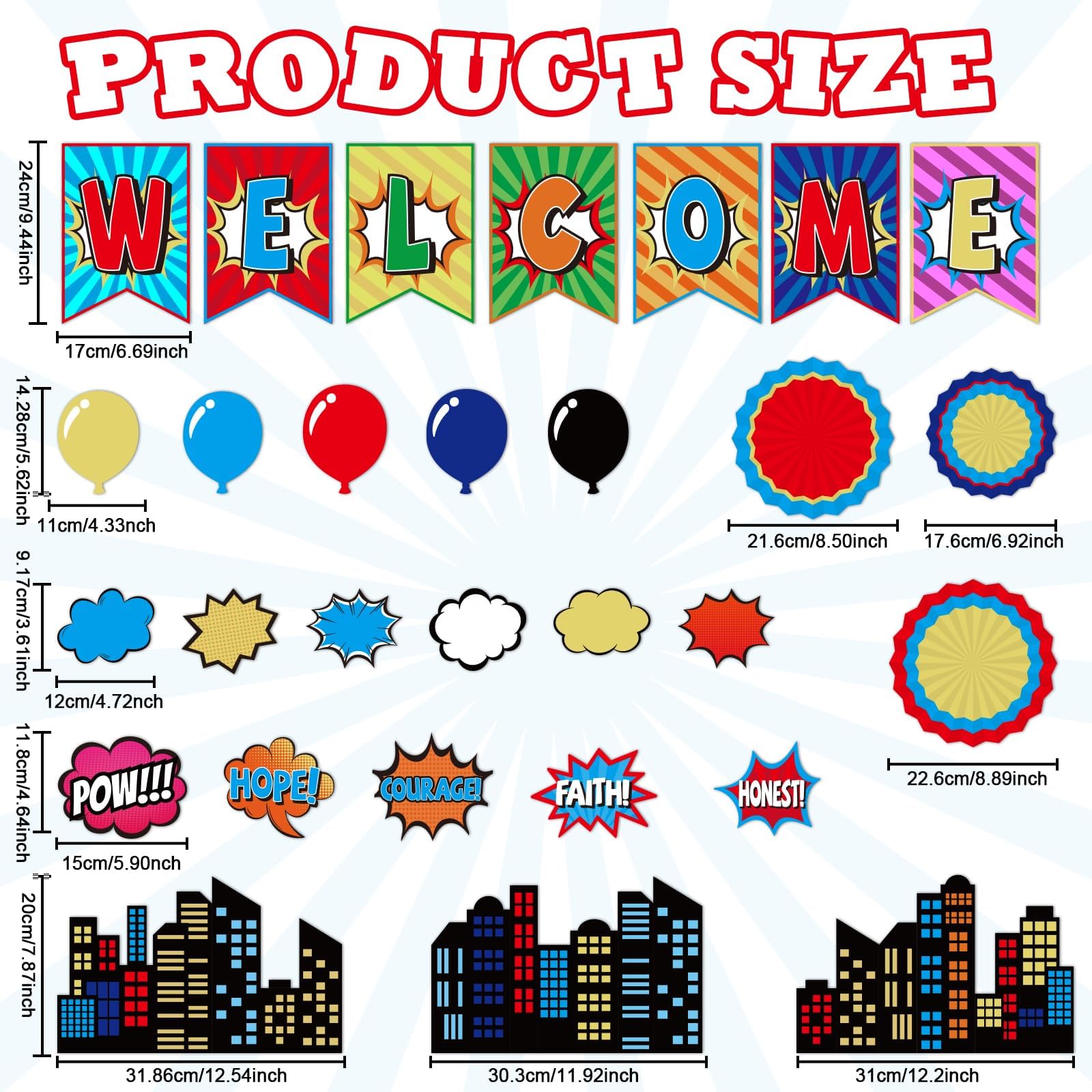 Snapklik.com : 61 Pieces Simply Hero Welcome Classroom Bulletin Board ...