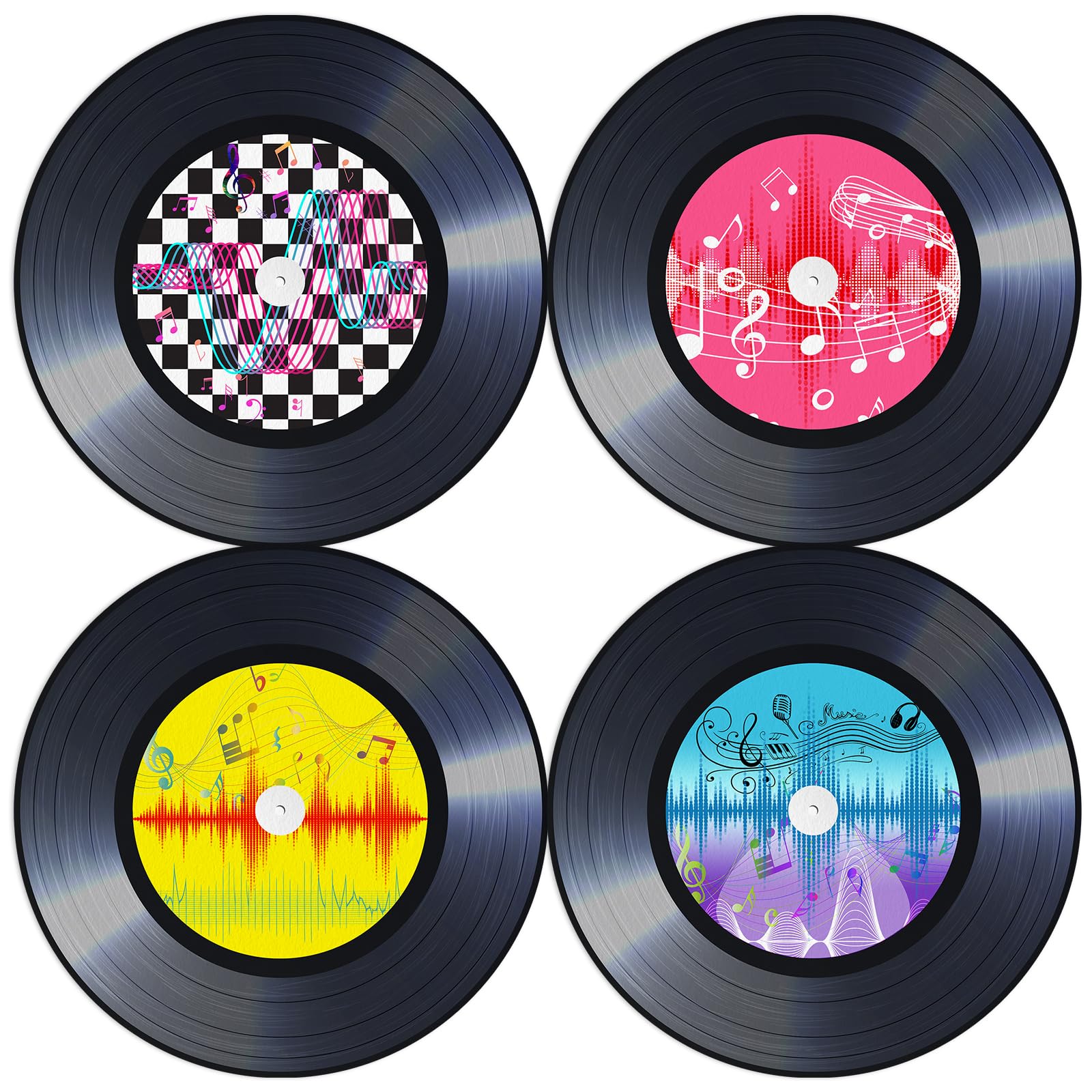 Amazon.com: 60PCS Record Paper Placemats Disposable 13.7 Inch Rock and ...