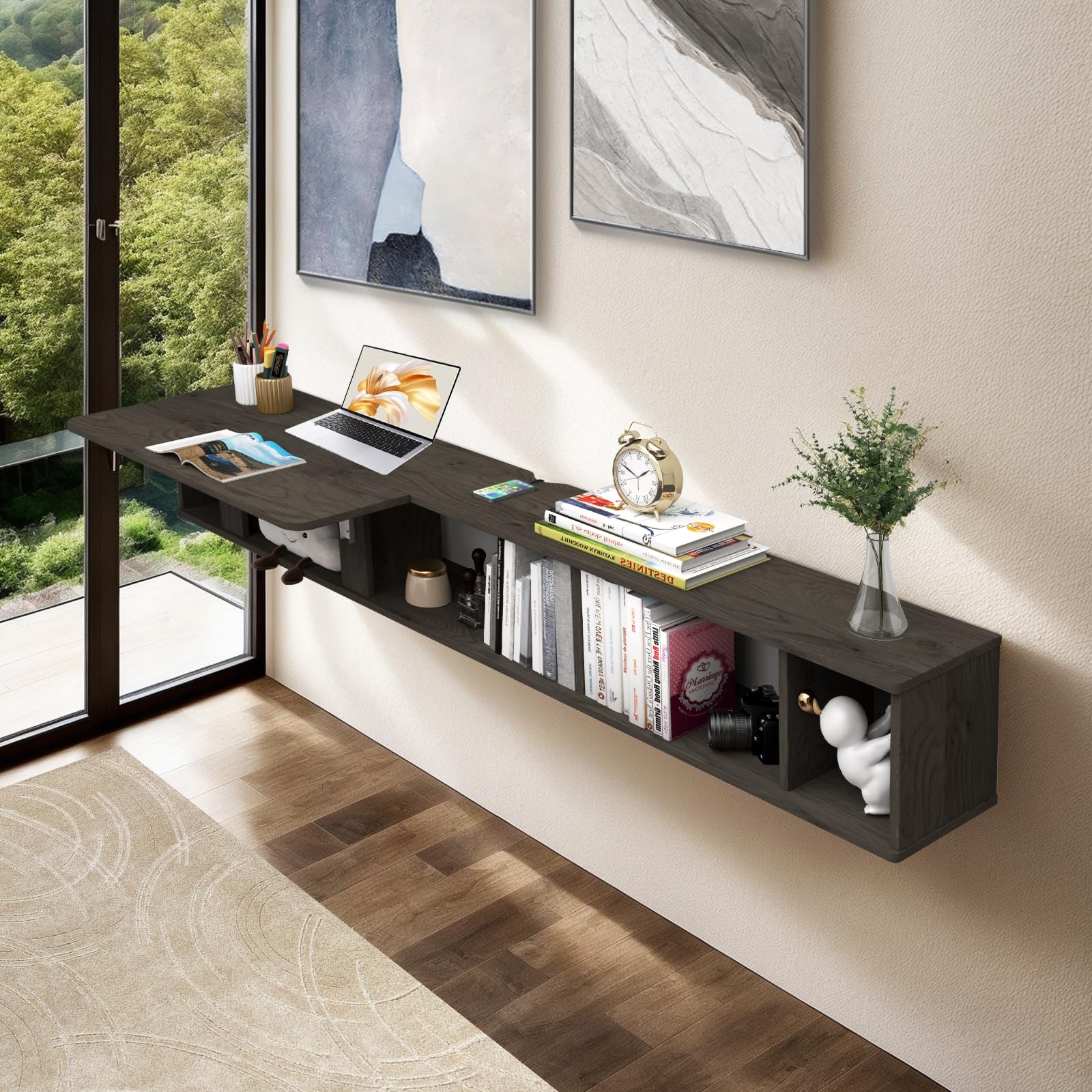 Floating Computer Desk Pallets Hand Crafted Pallet Desk Etsy