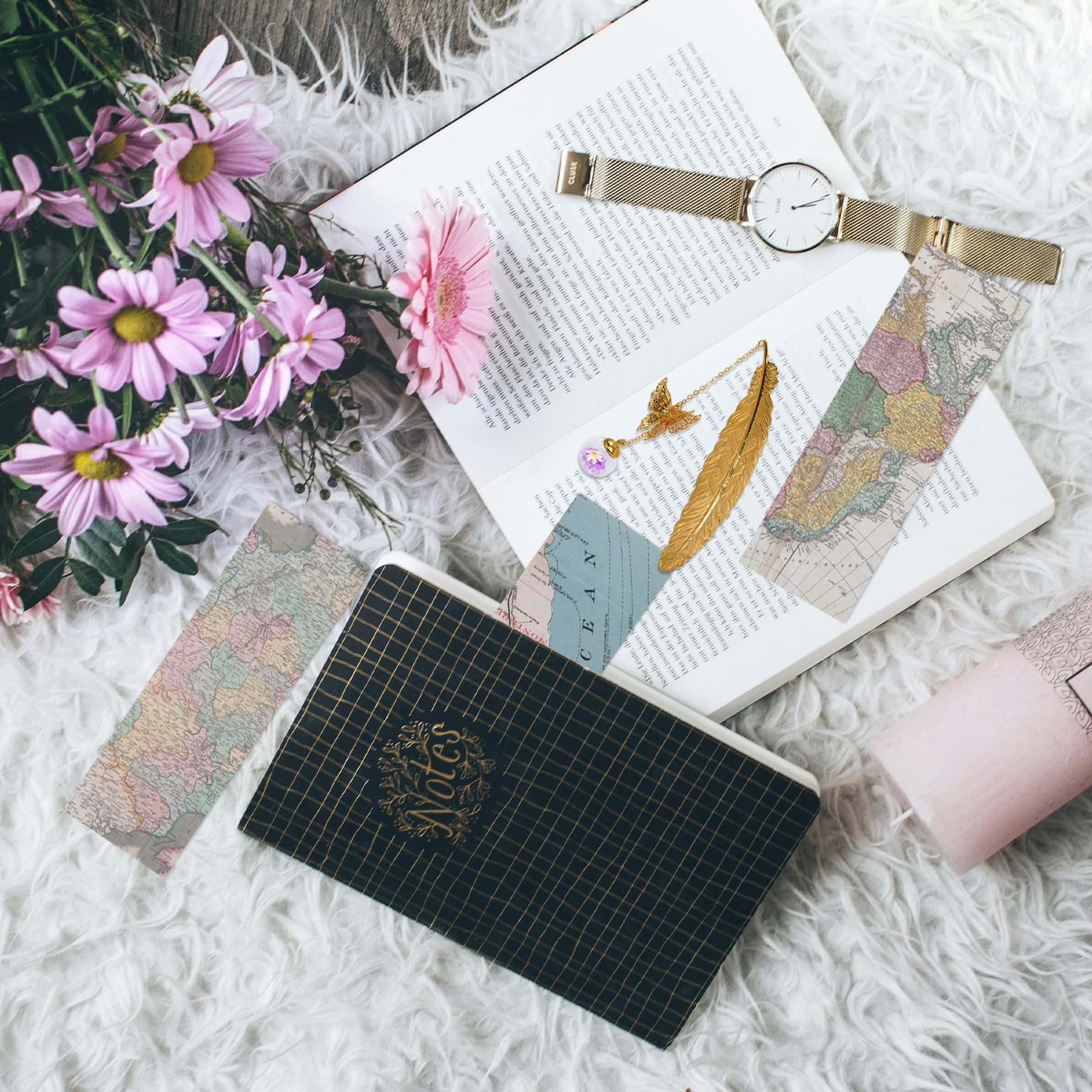 Snapklik.com : Knana 30Pcs World Map Bookmarks Paper Bookmarks For Book ...
