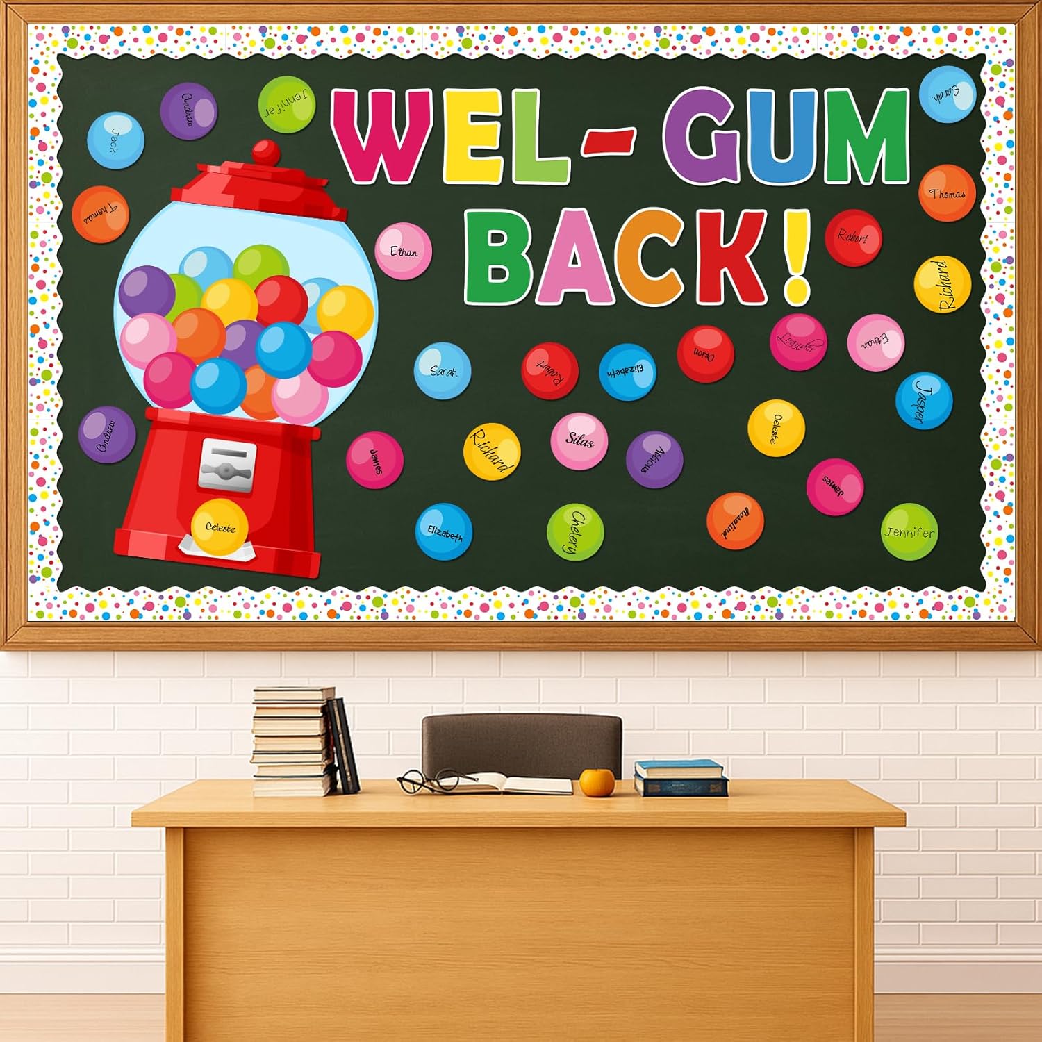 Amazon.com: Arosche Back to School Bulletin Board Decorations Set ...
