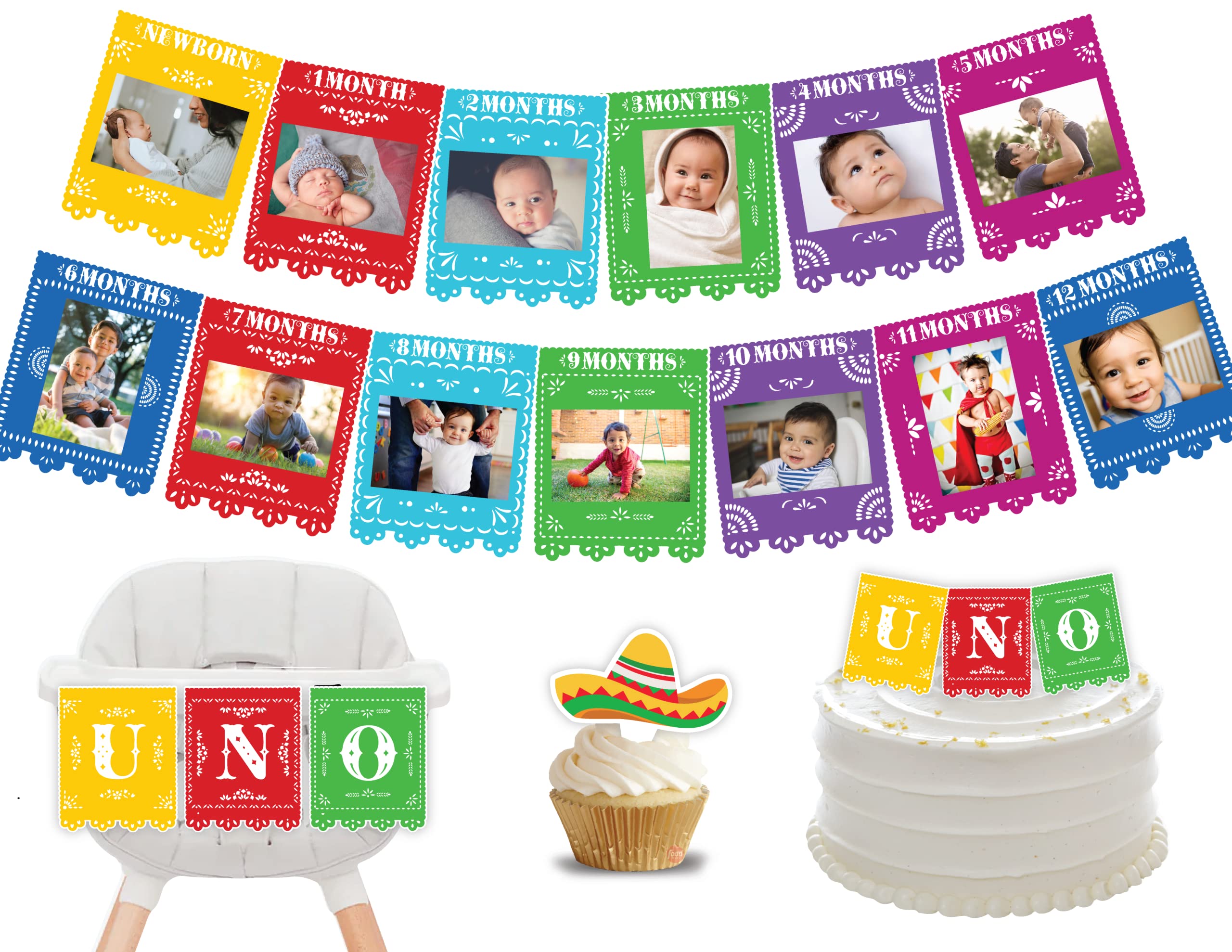 First Fiesta Party Supplies 40 Pieces Mexican Photo Banner In ...