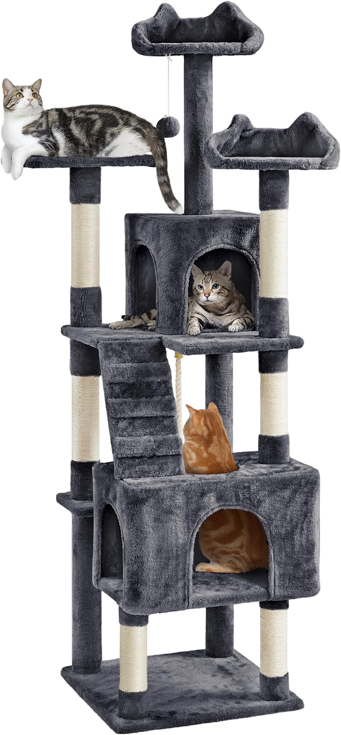 Amazon.com : Mdeam Cat Tree 74 Inch Multi-Level Large Cat Tower with 16 ...