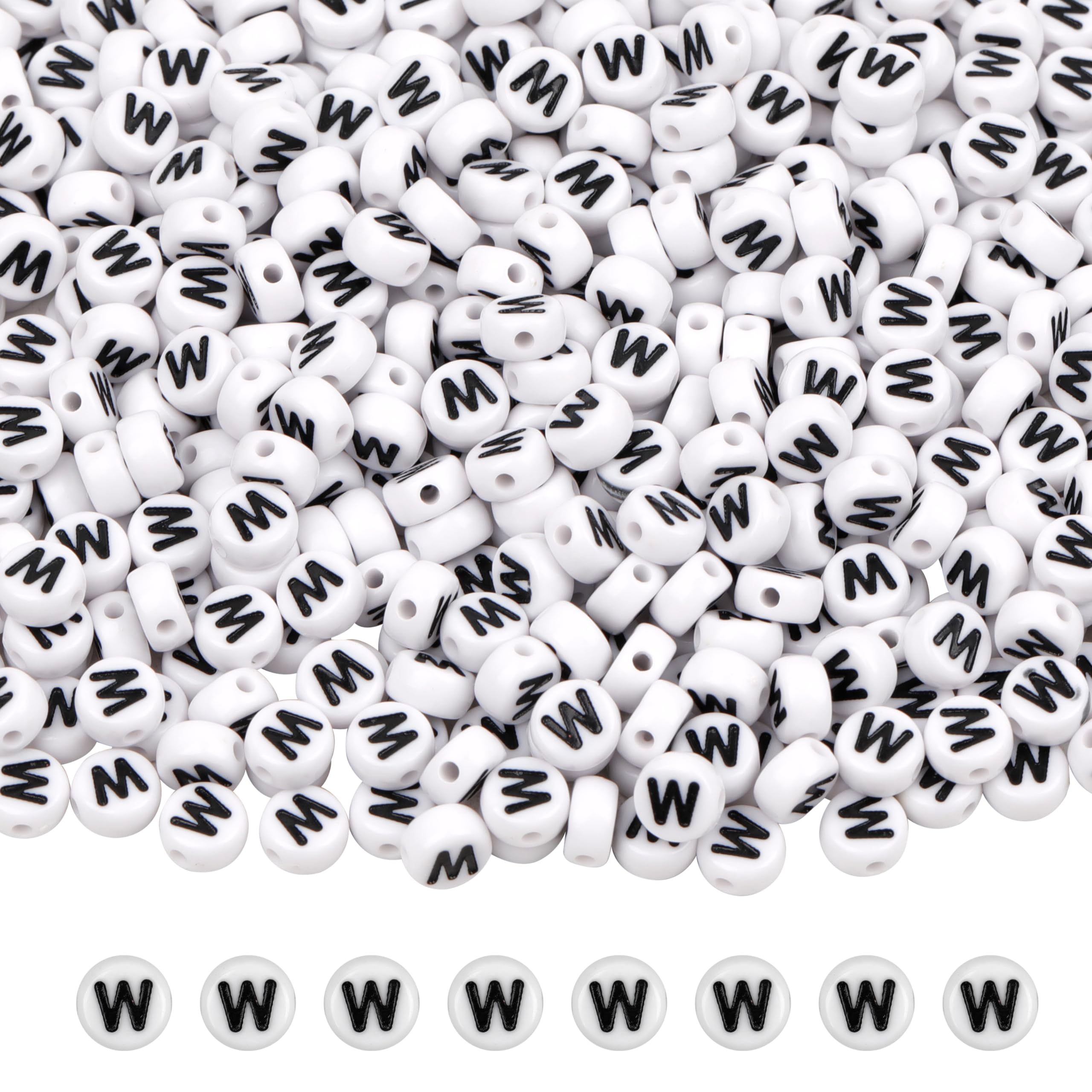 Amazon.com: GMMA Letter Beads for Bracelets Making 200 Pcs 4x7mm ...
