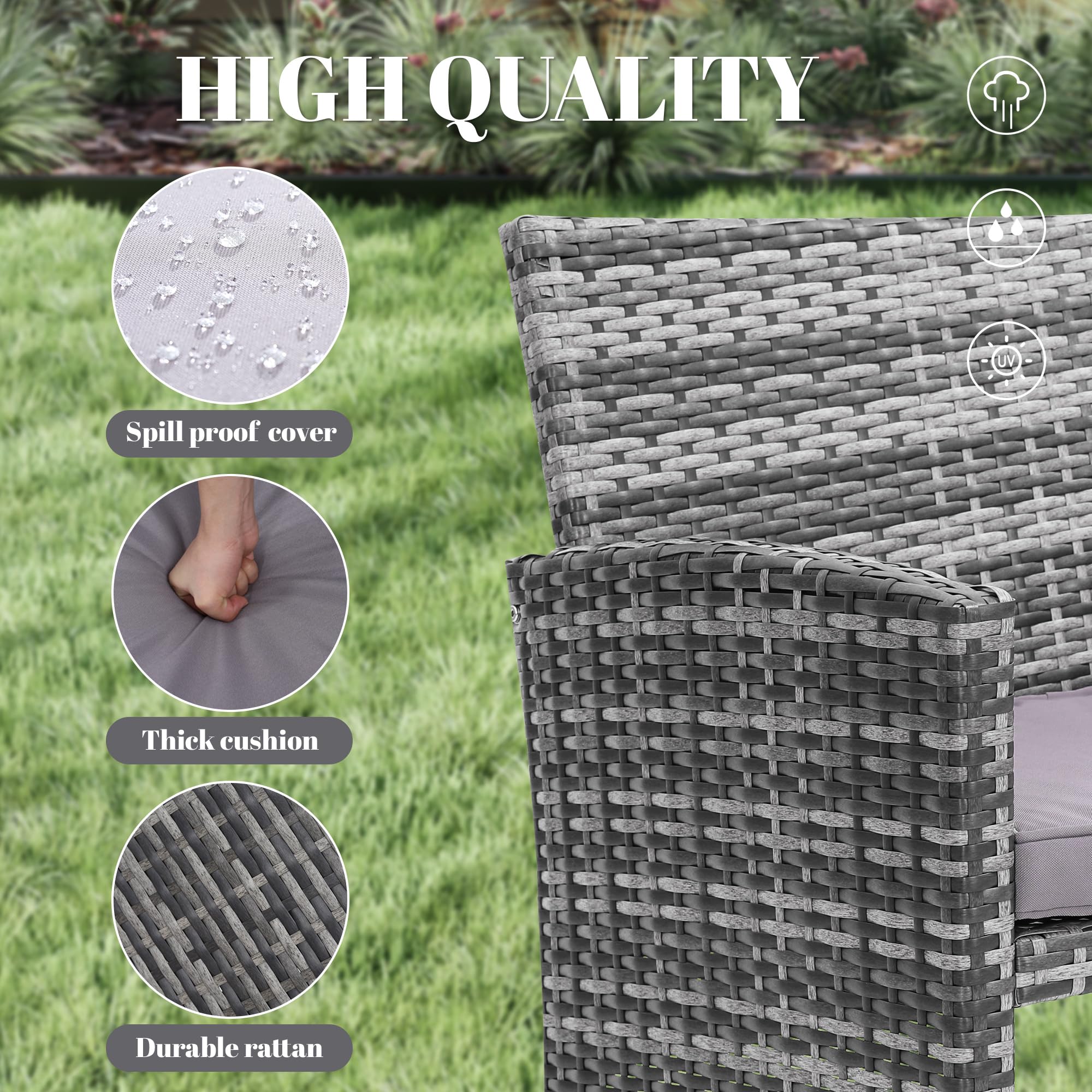 Snapklik.com : Murago 4 Piece Rattan Patio Furniture Conversation Set ...