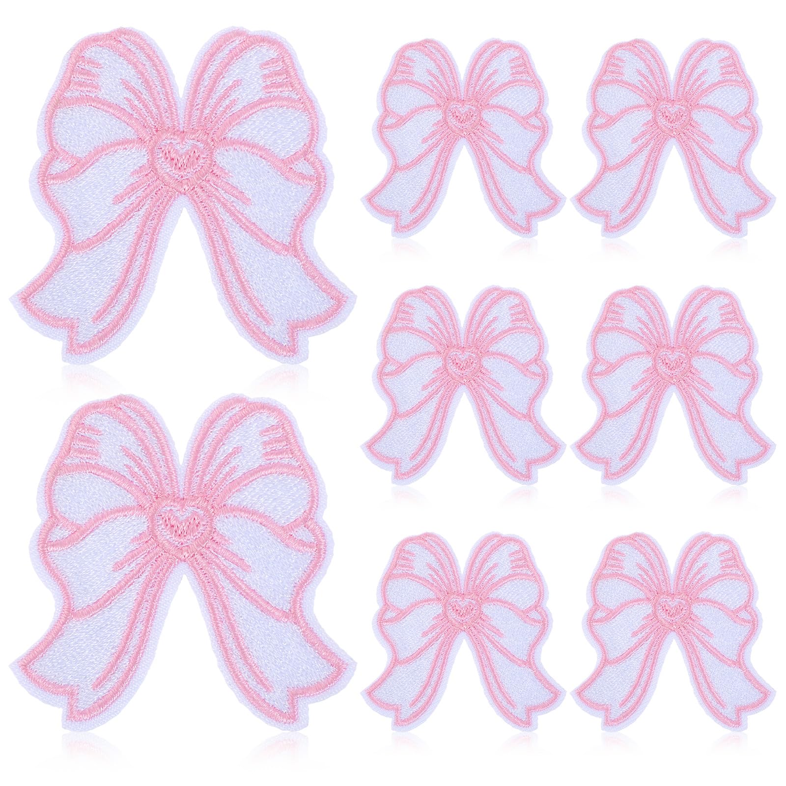Amazon.com: Pink Bow Iron on Patches for Clothes, 8 Pcs Bow Patches Cute Iron on Patch Bow ...