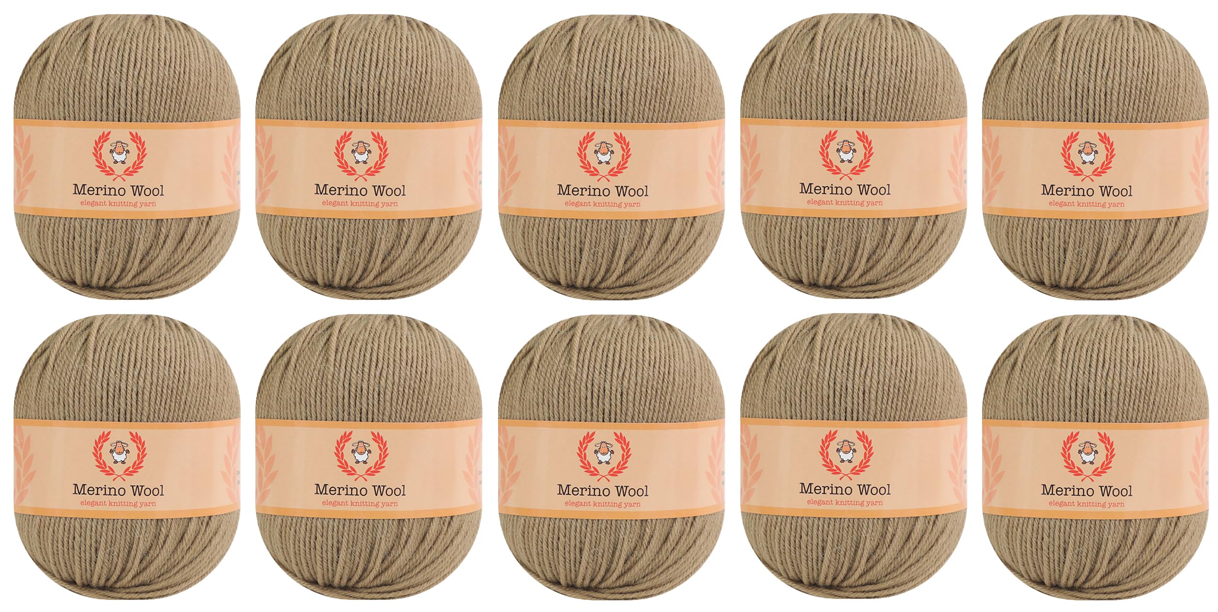 Amazon.com: 100% Merino Wool Yarn 10 Pack - Crafting Experience with ...