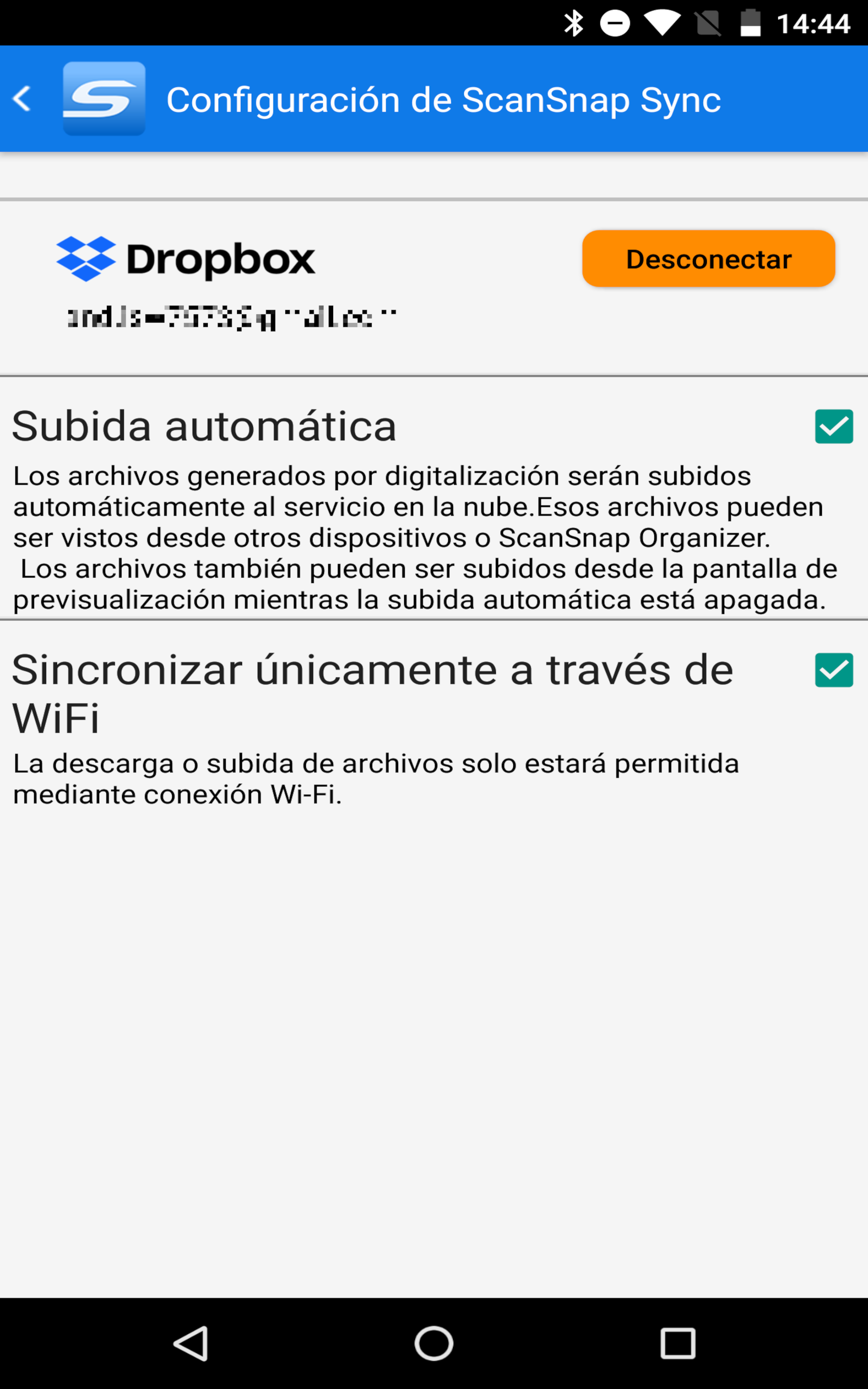 Aplicación ScanSnap Connect Application en Amazon Appstore