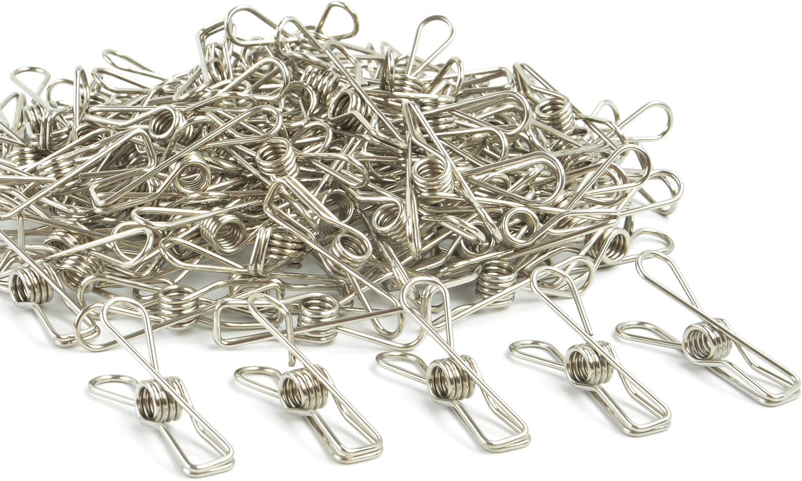 Amazon.com: FGen 50pcs Mini Clip 1.7-inch Stainless Steel, Clothesline ...