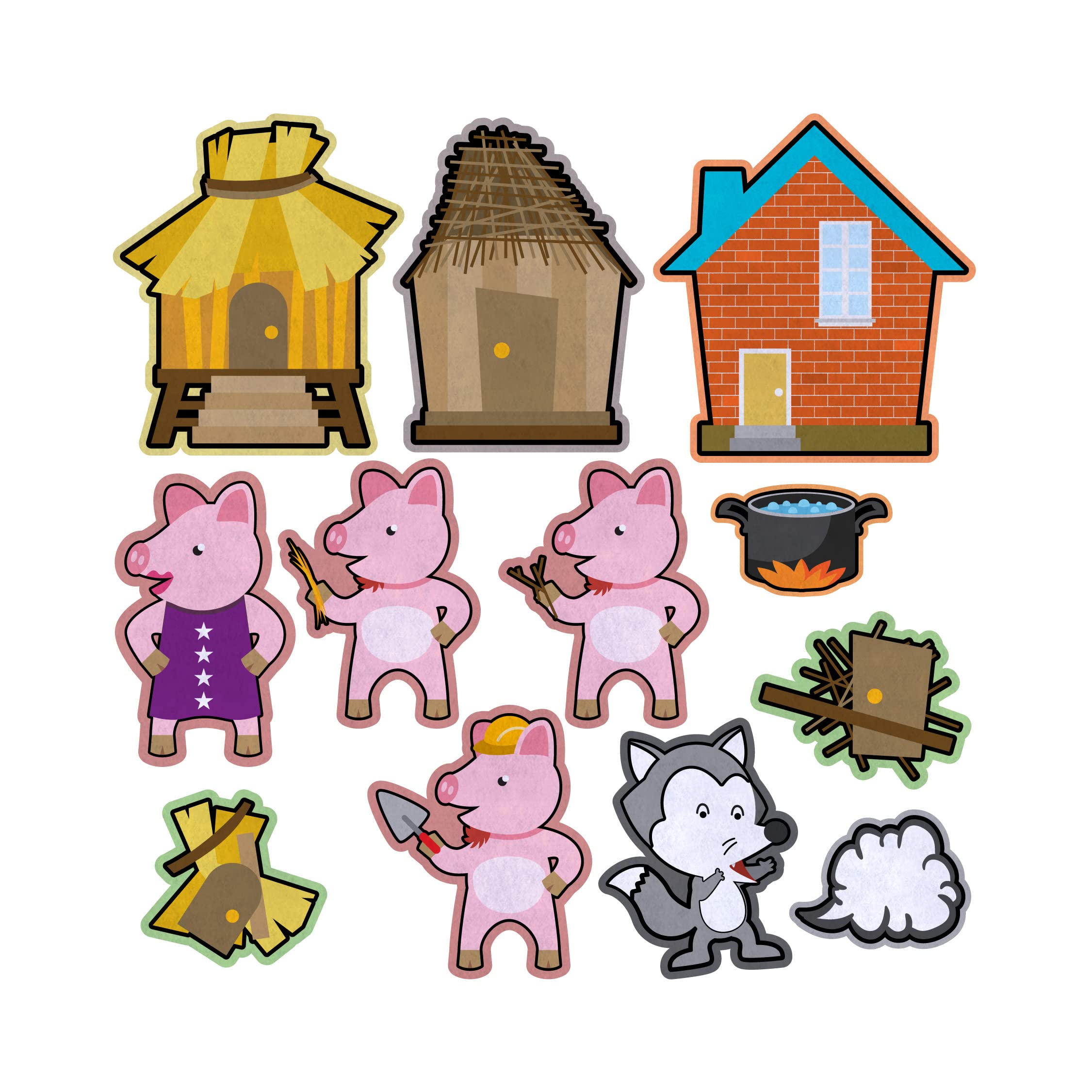 Buy Three Little Pigs Big Bad Wolf Felt Play Art Set Flannel Board buy-three-little-pigs-big-bad-wolf-felt-play-art-set-flannel-board