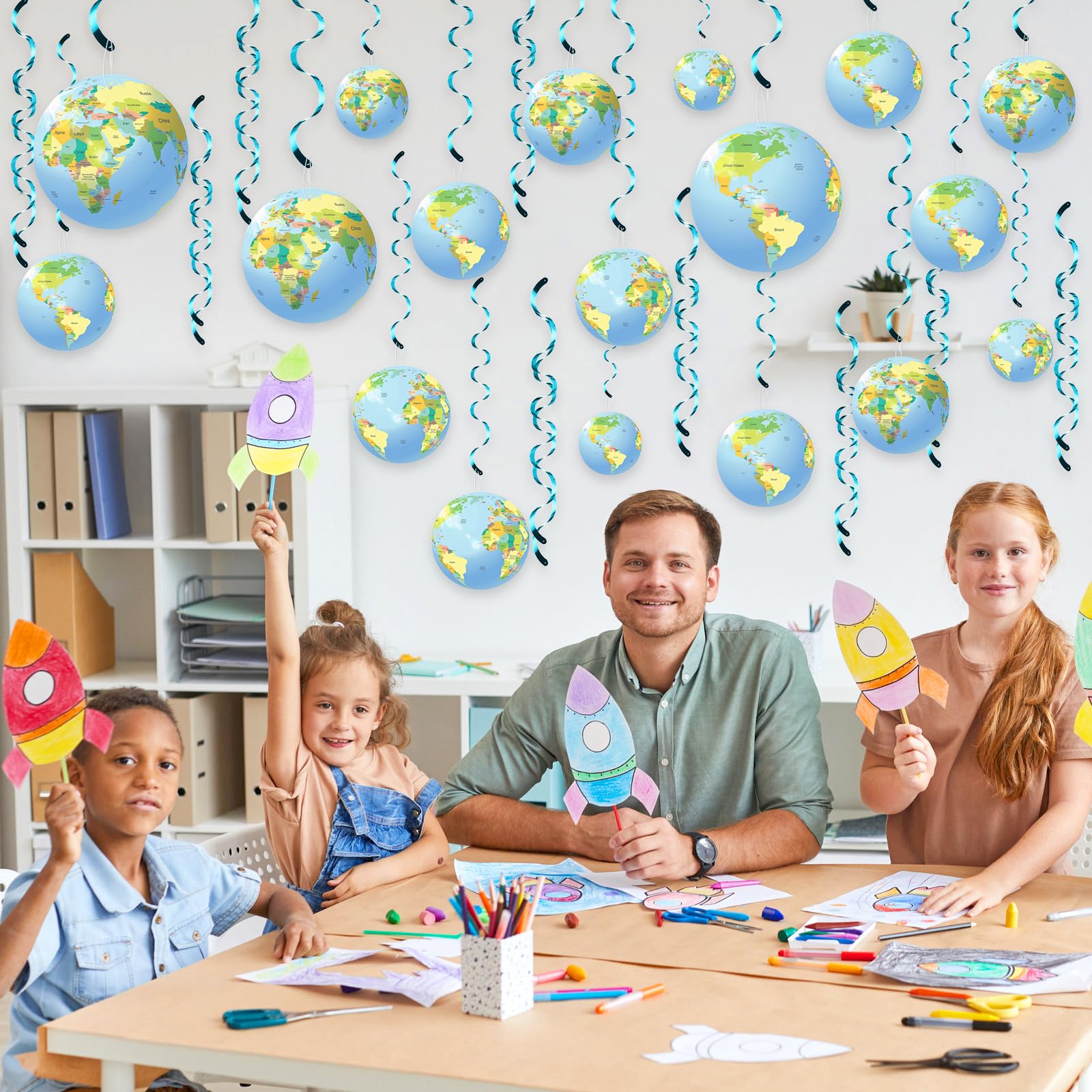 Snapklik.com : 30 Pieces Earth Day Decorations Around The World ...