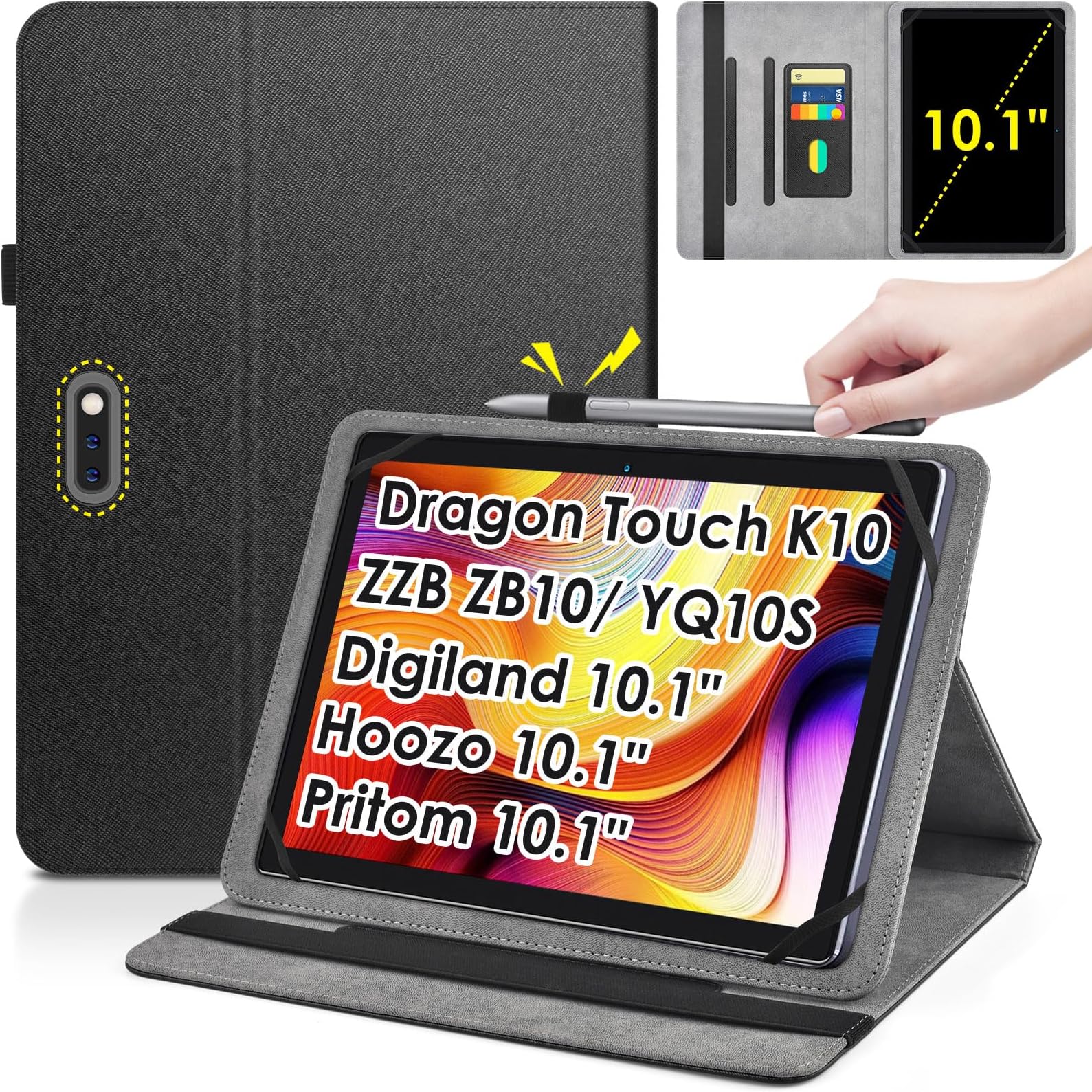 Amazon.com: ZZB Tablet Case for ZB10 Computer Tablet, Stand Folio Cover ...