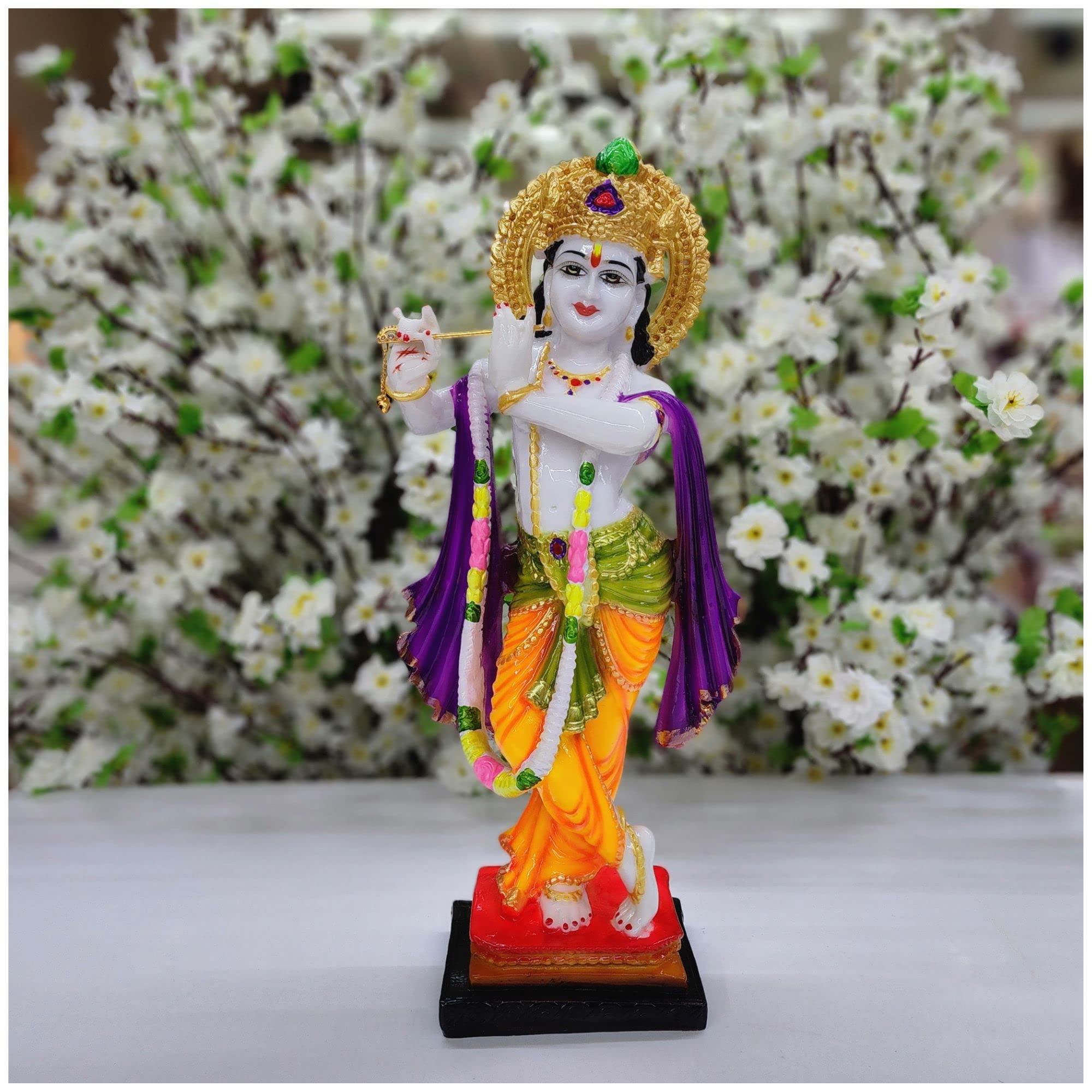 Buy AtoZ India Cart Standing Krishna Statue in Marble Dust Lord Krishna ...