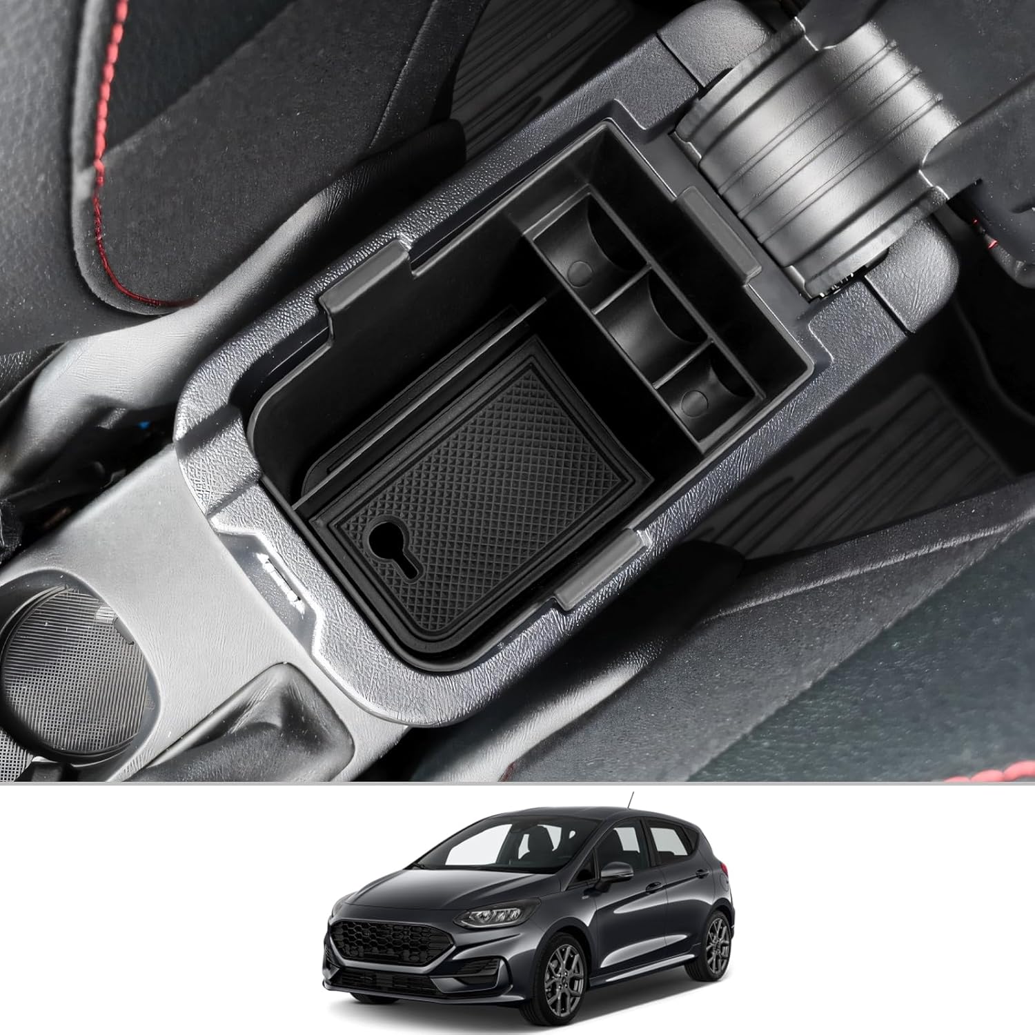 CDEFG Compatible with Ford Puma/Fiesta MK8 ST 2017-2023 2024 Centre Console Glove Box Armrest ...