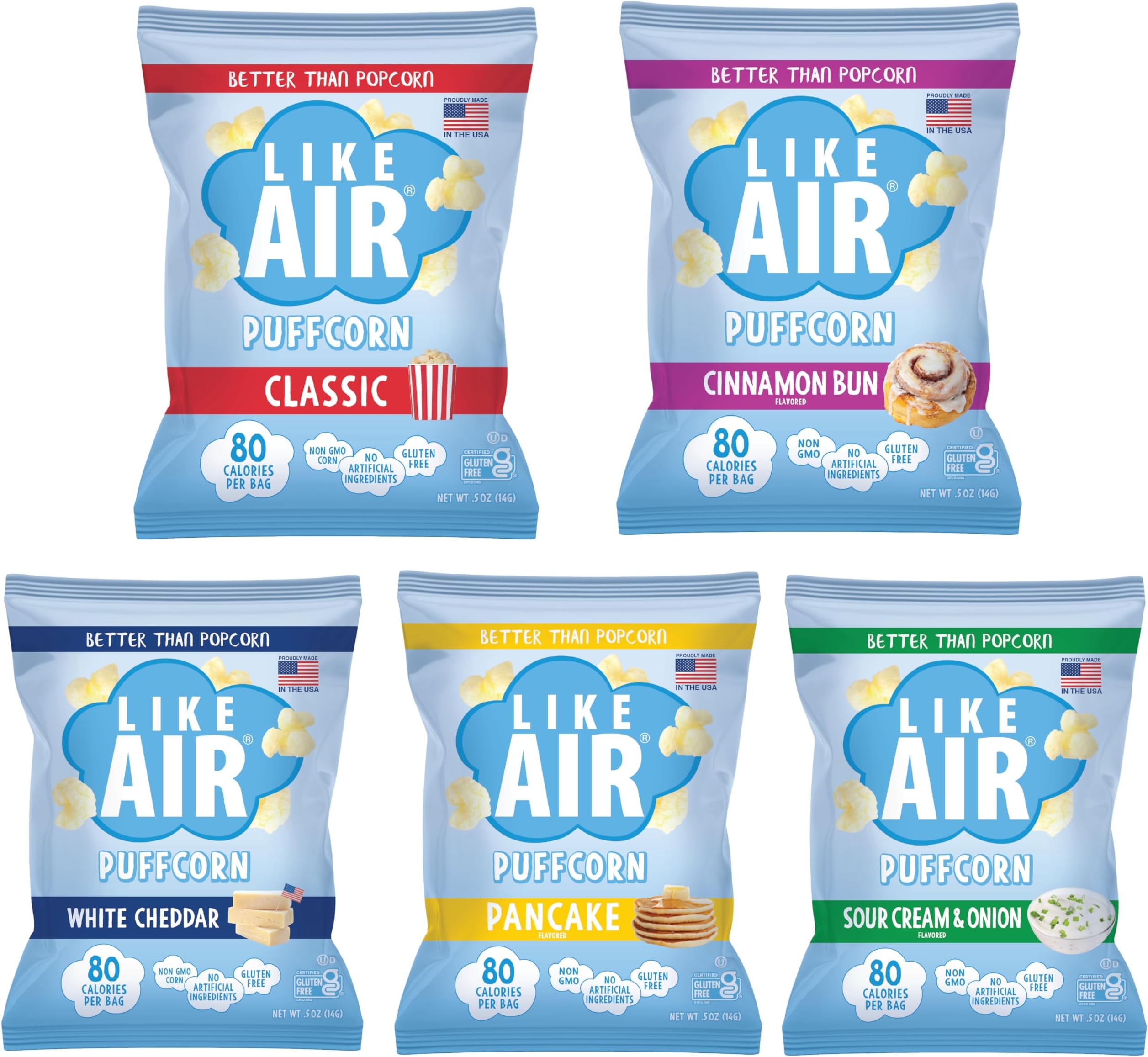 Amazon.com: Party Size Like Air Cinnamon Bun Puffcorn 14 oz. 50 ...