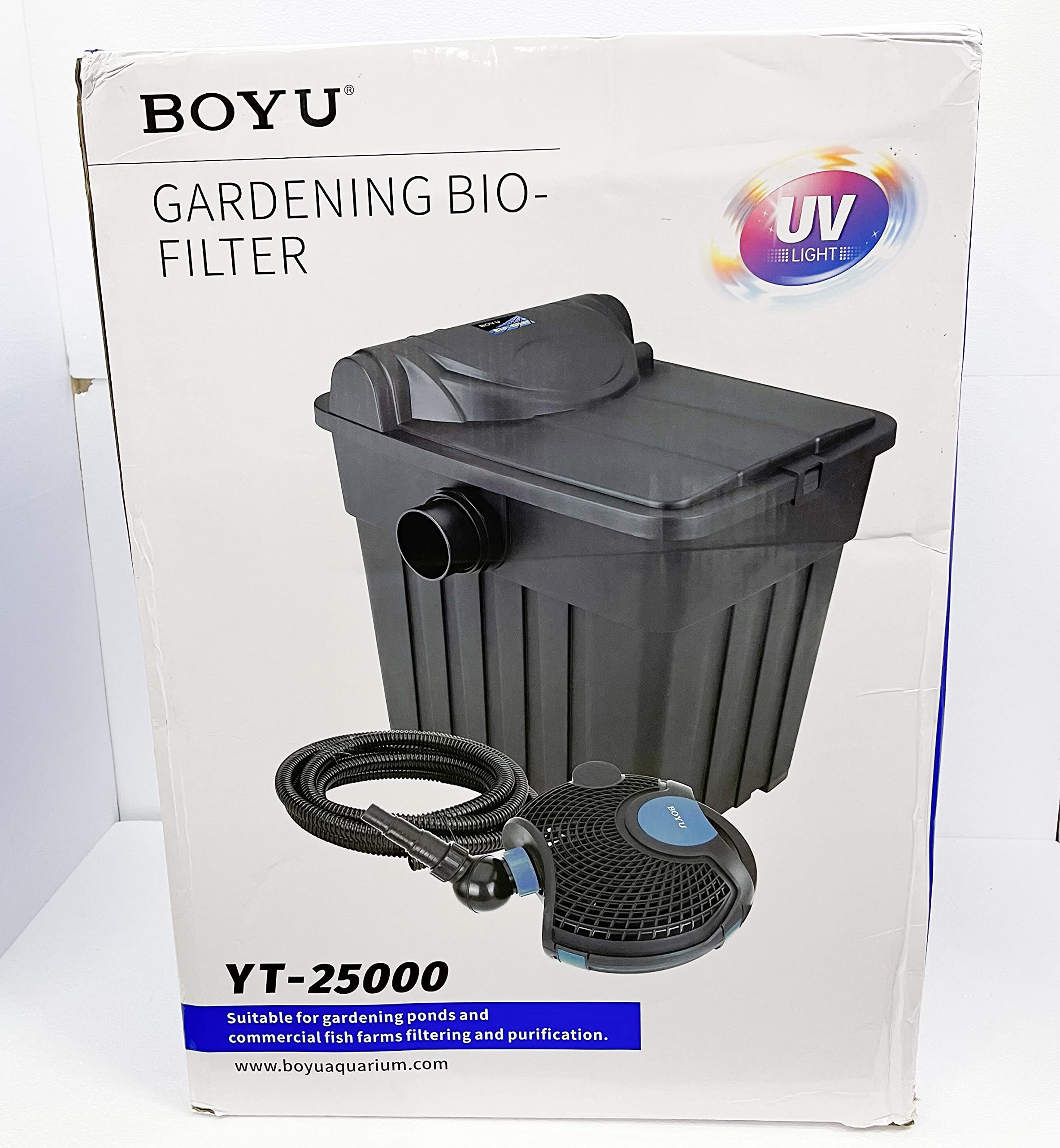 Anmsales Boyu Yt 25000 Biological Box Filtration System With 18w ...