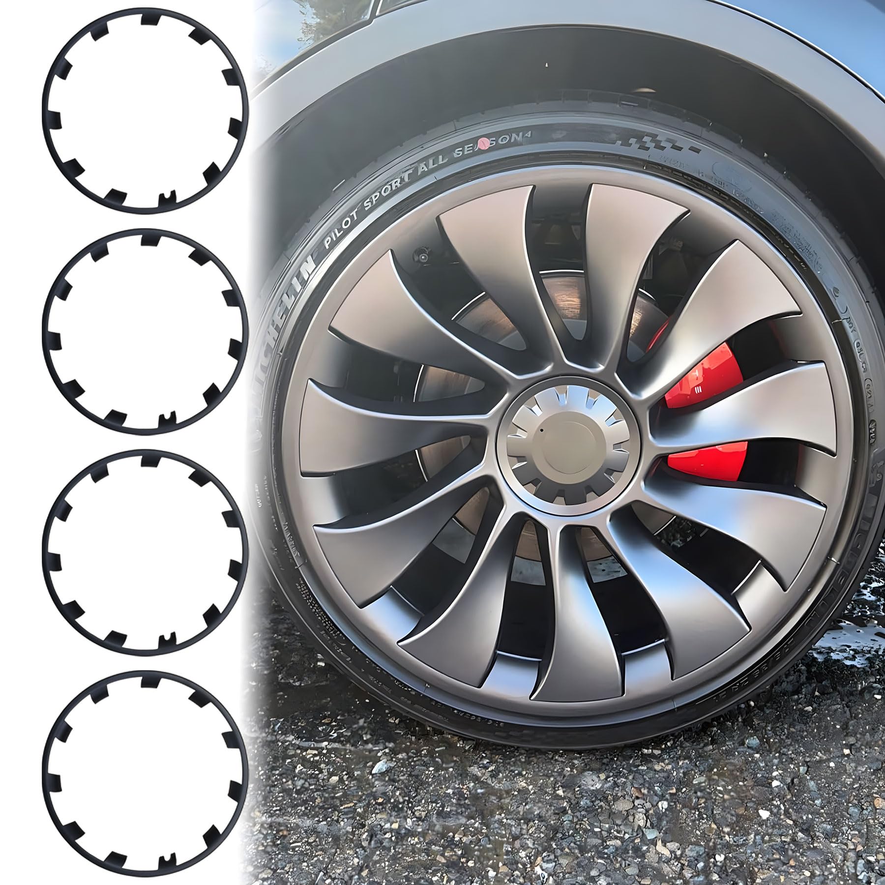 Amazon.com: KAVANIC Fits Tesla Model Y Performance 21inch Wheel Rim ...