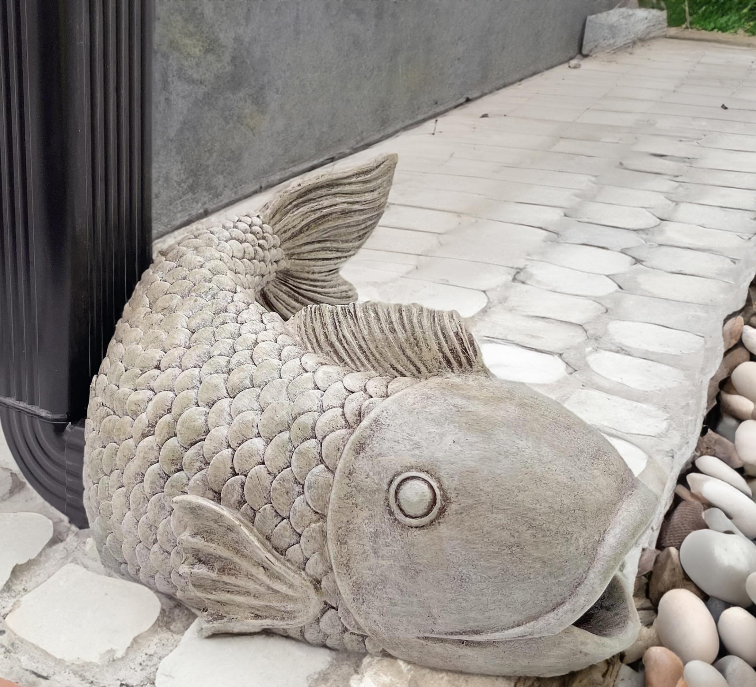 Snapklik.com : Real Fish Sculpture Gutter Diverter Rain,Eco-Friendly ...