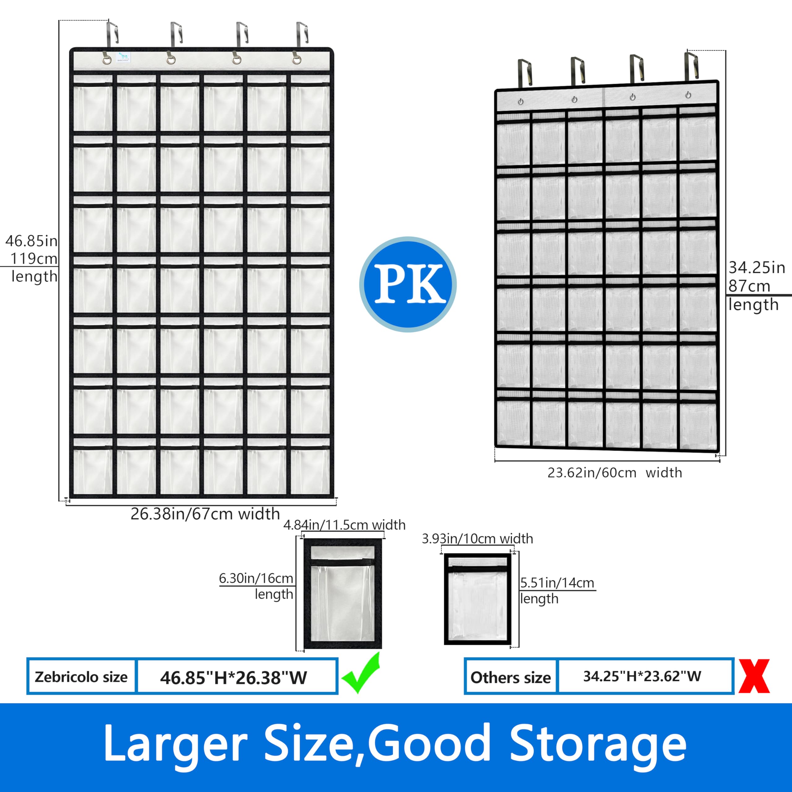 Snapklik.com : Zebricolo,Classroom Cell Phone Holder, 42 Expandable ...