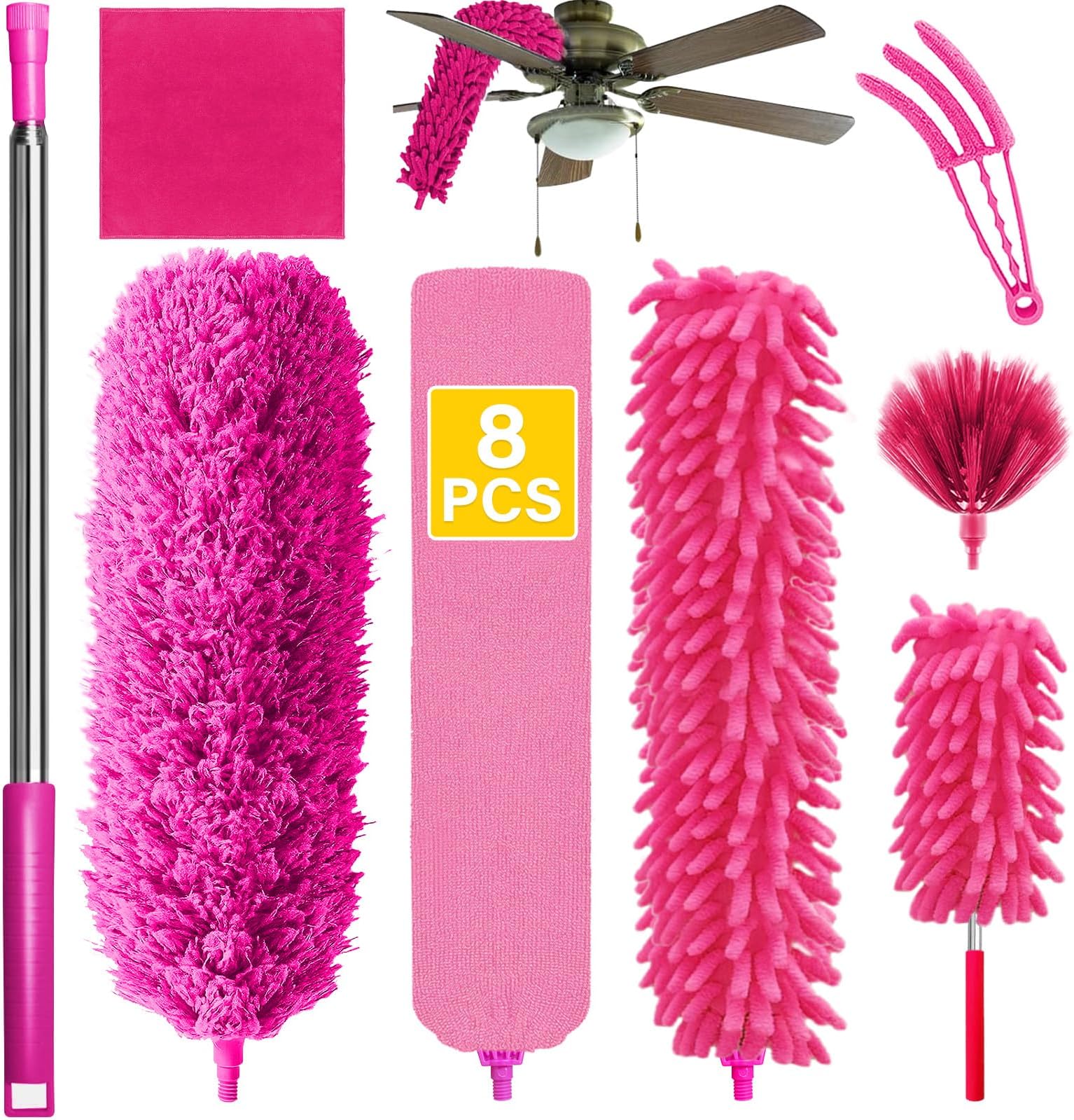 Aqua Laser Eight Piece Super Duster Set Dust Mop Brush Cleaning Set ...