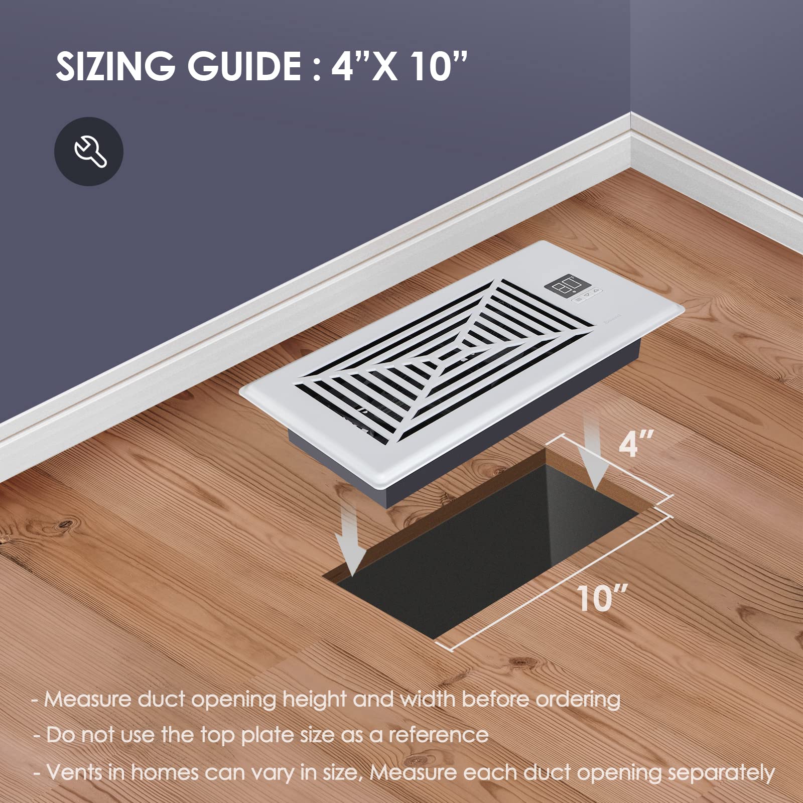 Snapklik.com : BIOWIND Quiet Register Booster Fan, Smart Register Vent ...