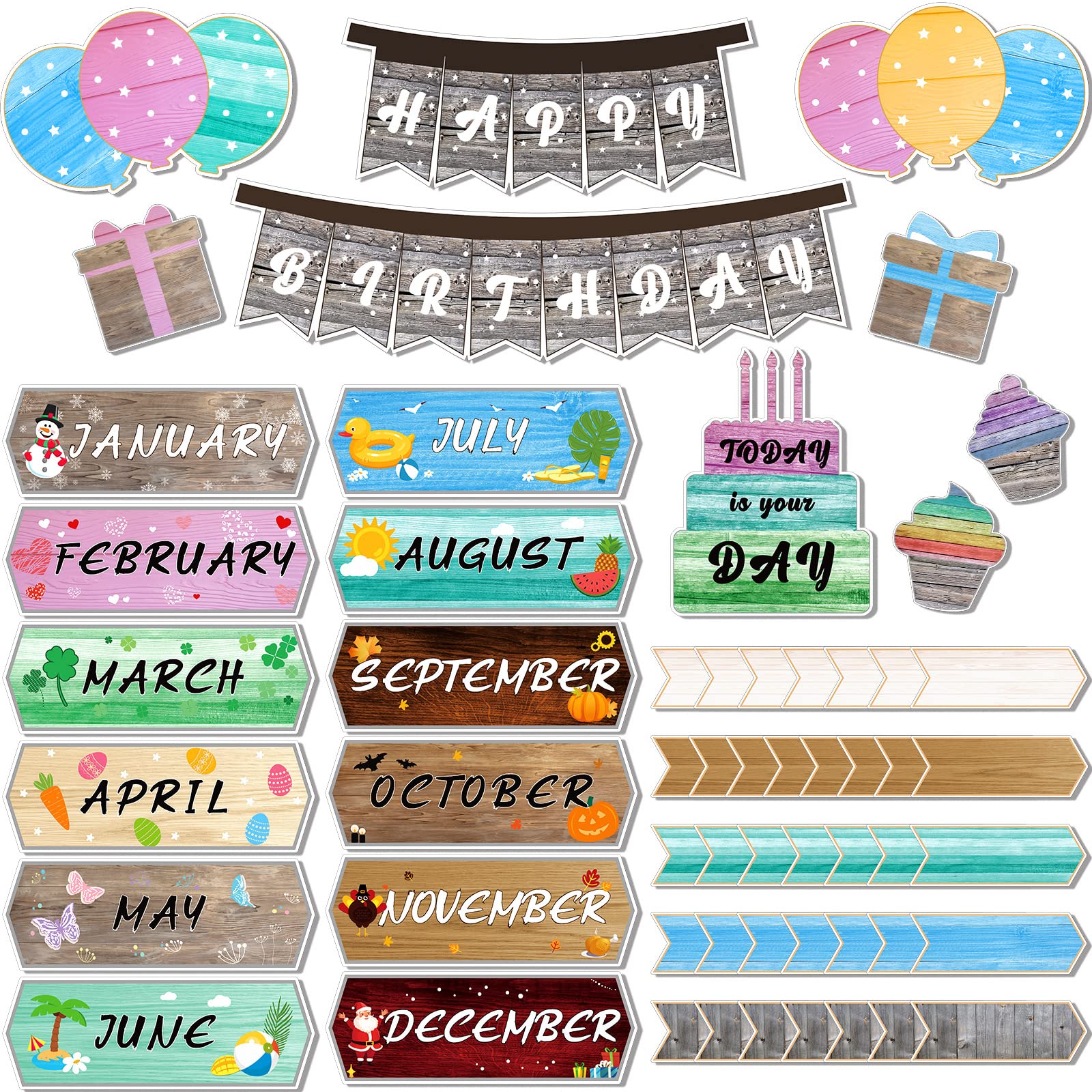 Buy 61 Pieces Home Sweet Happy Birthday Bulletin Board Set Classroom ...