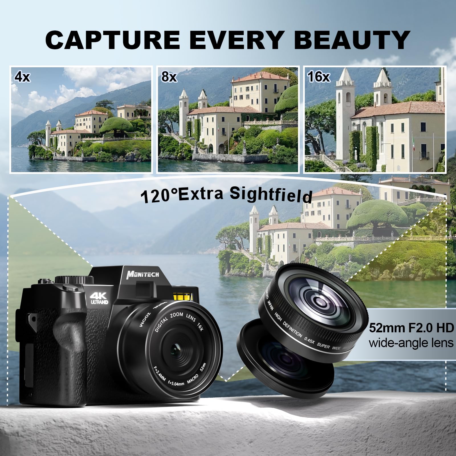 Snapklik.com : Mo 4K Digital Cameras For Photography, 48 MP Vlogging ...