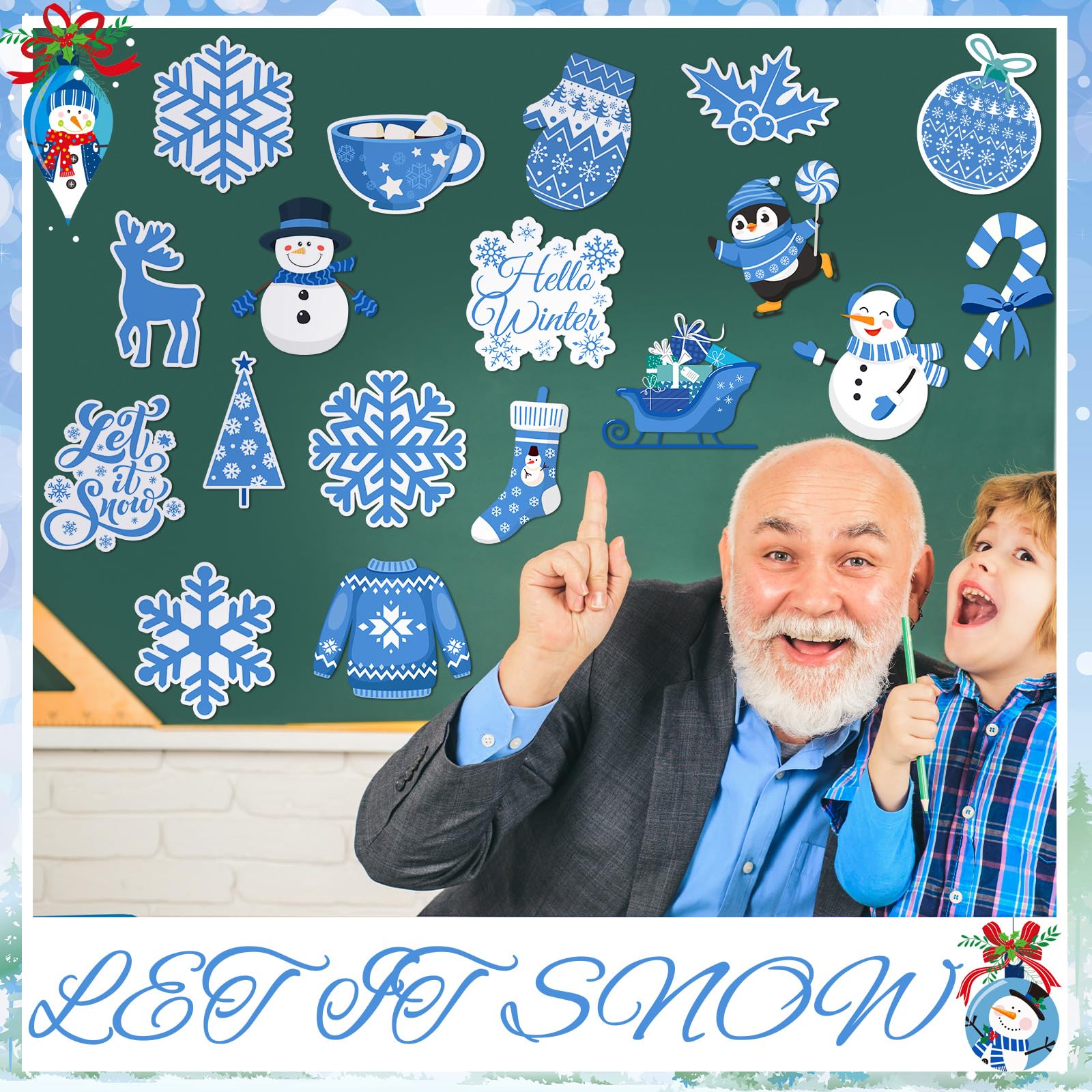 Snapklik.com : Nezyo 200 Pcs Winter Bulletin Board Decorations ...