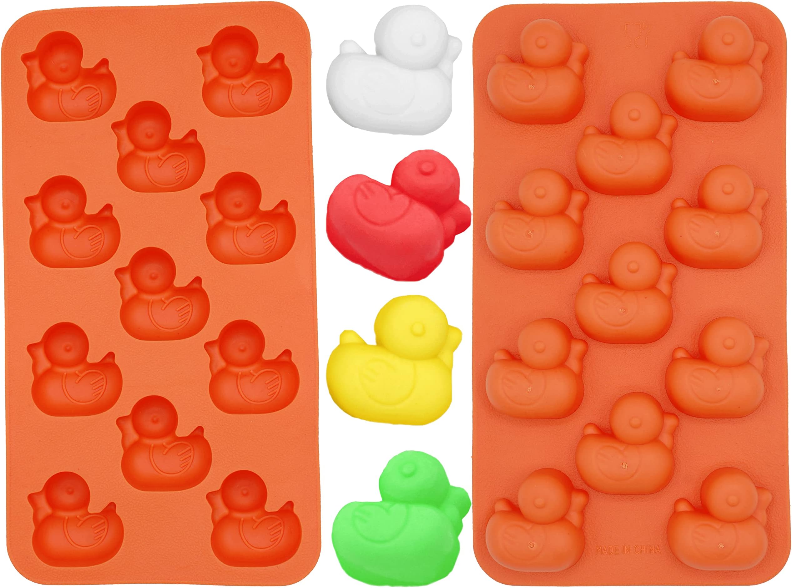 Amazon.com: MoldFun 2-Pack Mini Size Rubber Duck Silicone Mold for ...