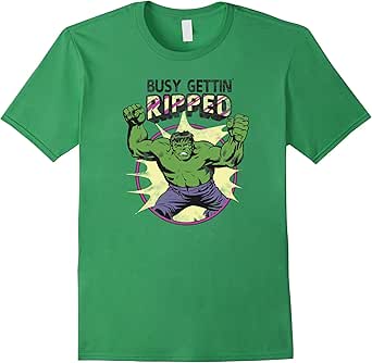 Amazon.com: Marvel Hulk Getting Ripped Graphic T-Shirt Adult : Clothing ...