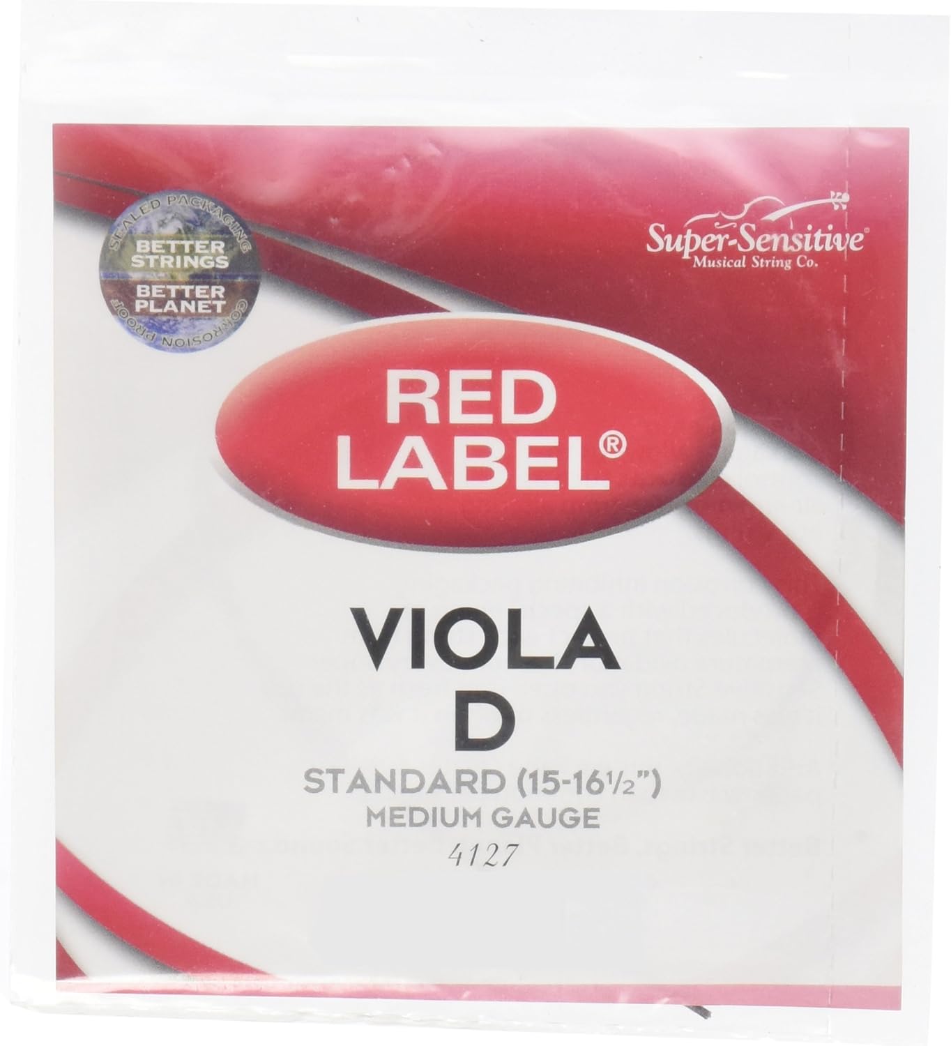 Amazon.com: Super Sensitive Red Label 4127 Viola D String, Standard