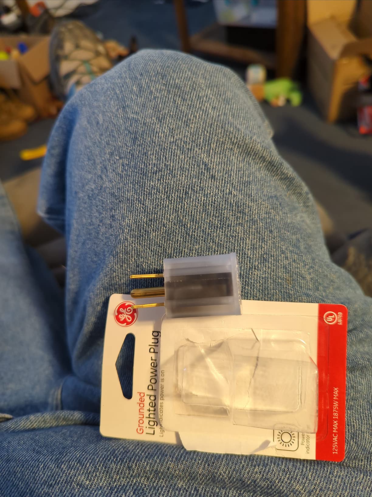 GE Lighted Power Plug, 5 Pack, Grounded Outlet Extender, Power ...