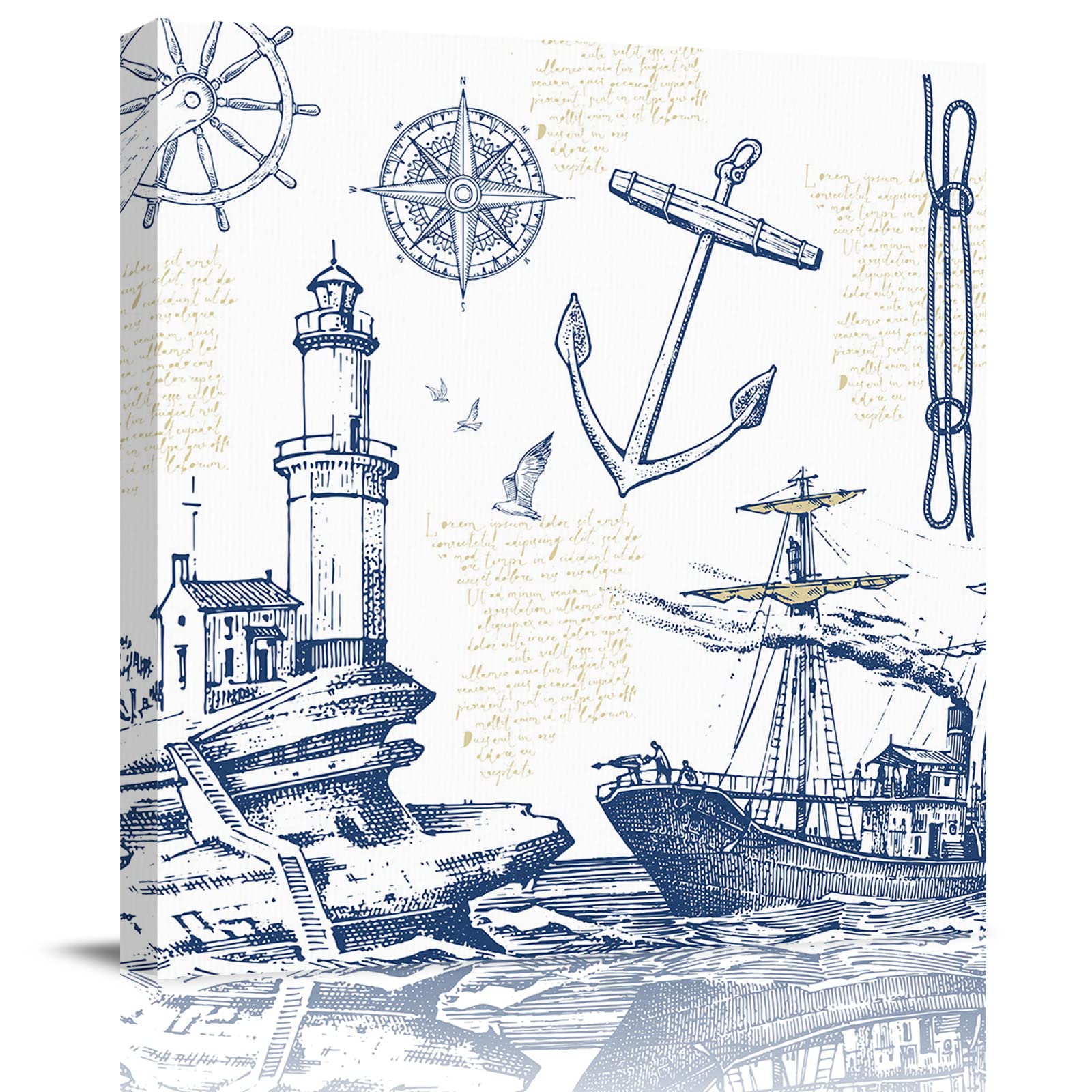Ship And Lighthouse Artwork