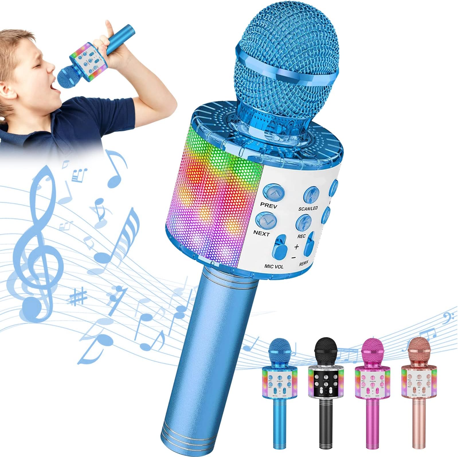 Tivifore Microphone sans Fil Karaoké, Micro Karaoke Enfant avec ...