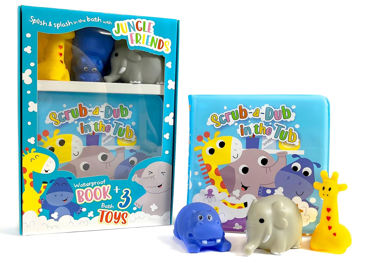Little Hippo Books Scrub-A-Dub in the Tub - Children's Waterproof Bath ...