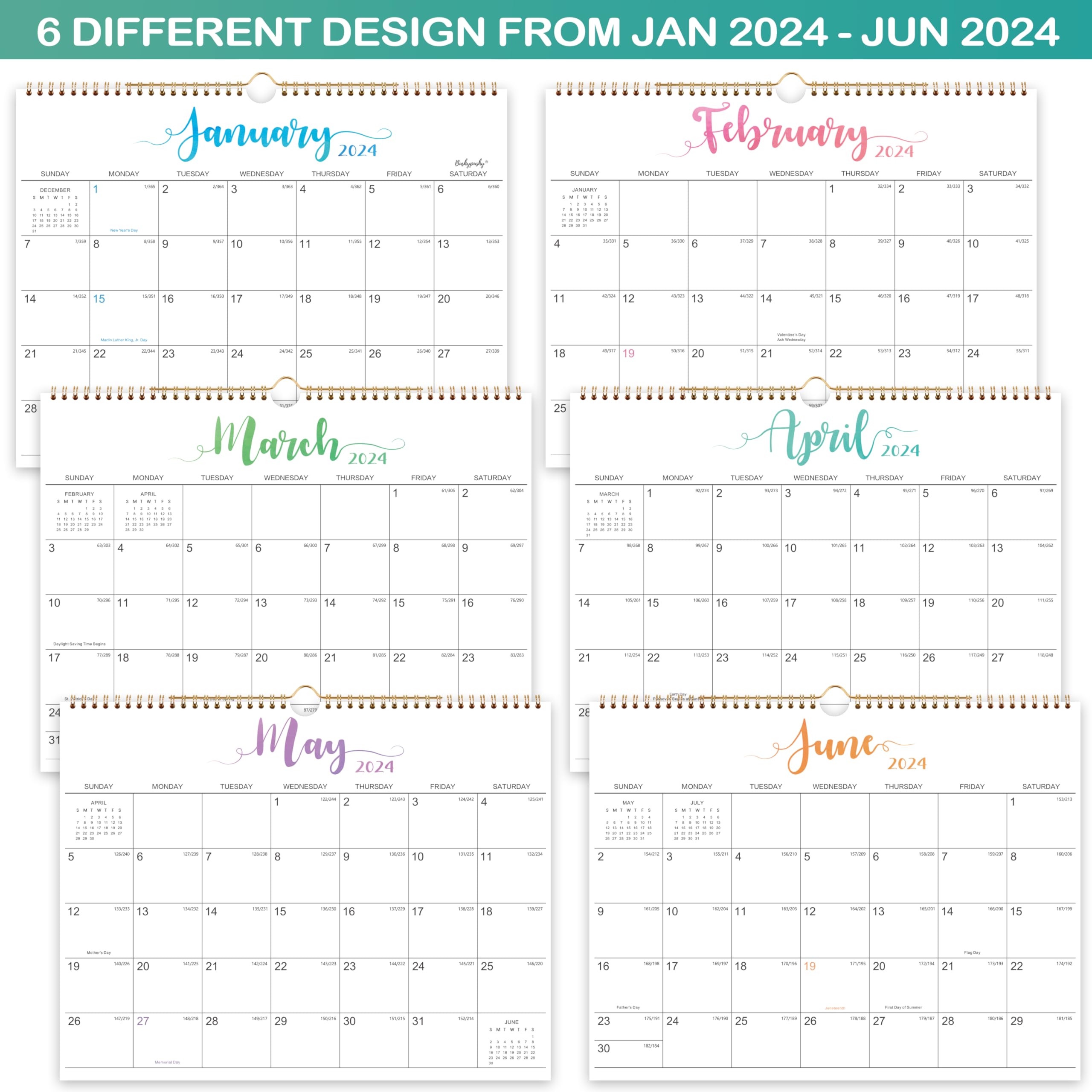 Snapklik.com : Calendar 2024 - Wall Calendar 2024, 12 Monthly 2024 ...