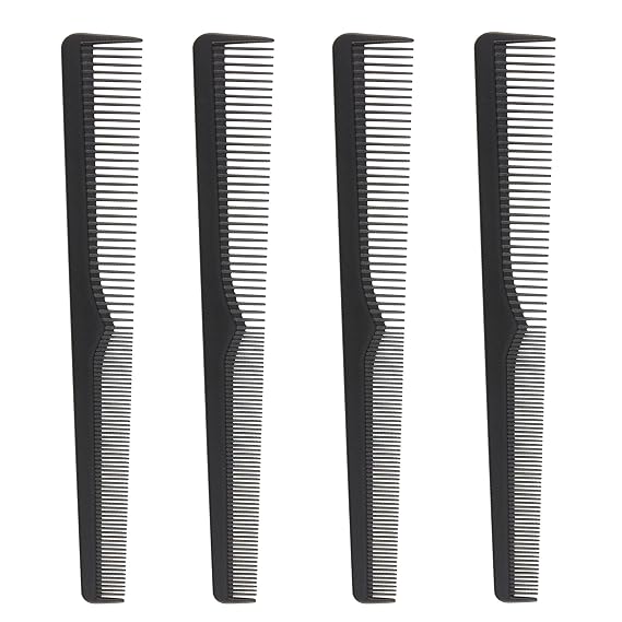 Amazon.com : Premium Carbon Fiber Barber Combs - 4 Pack - Heat ...