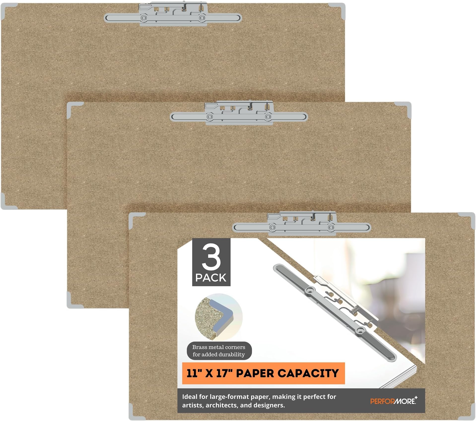 Amazon.com : Paper Merlin Ledger Clipboards 19 x 11 Horizontal MDF ...
