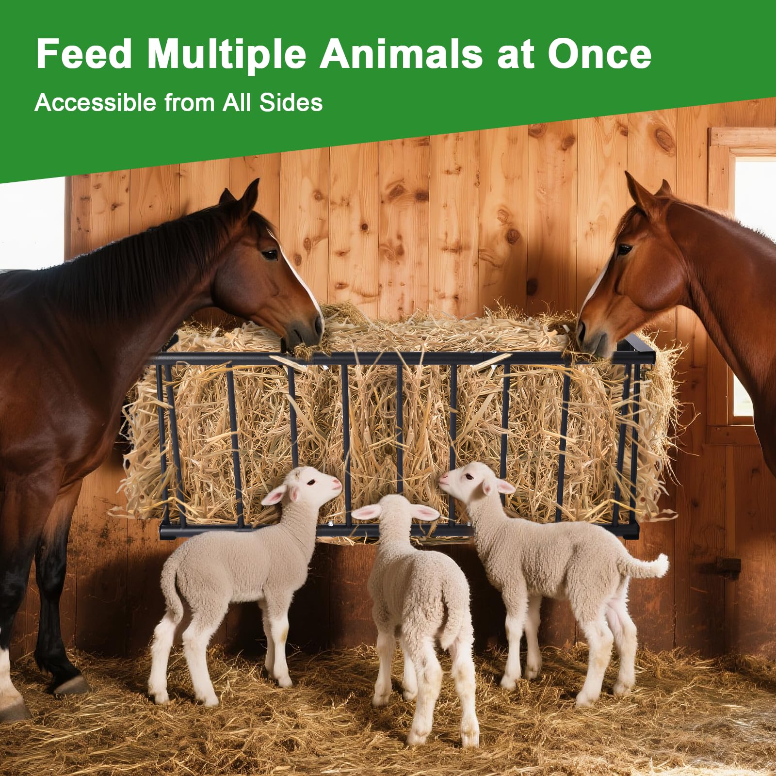 Snapklik.com : Wall Mount Hay Rack For Goats, Sheep, Horses Heavy Duty ...
