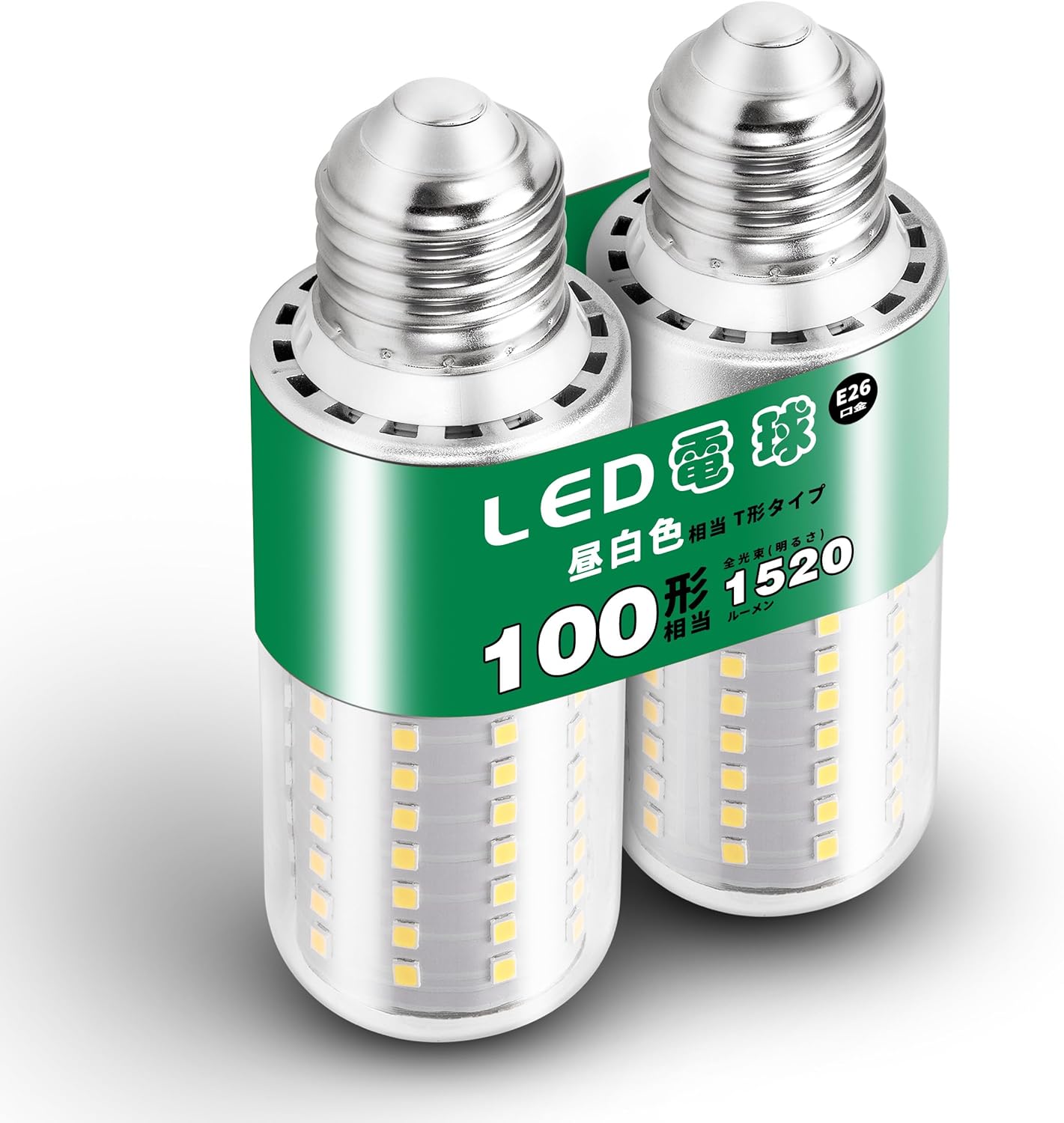 Amazon | LED電球 E26口金 T形タイプ 100W形相当 5000K昼白色相当 1520lm 12W 高輝度 電球形蛍光灯 EFD25代替 調光不可 360°広配光 密閉器具対応 ...