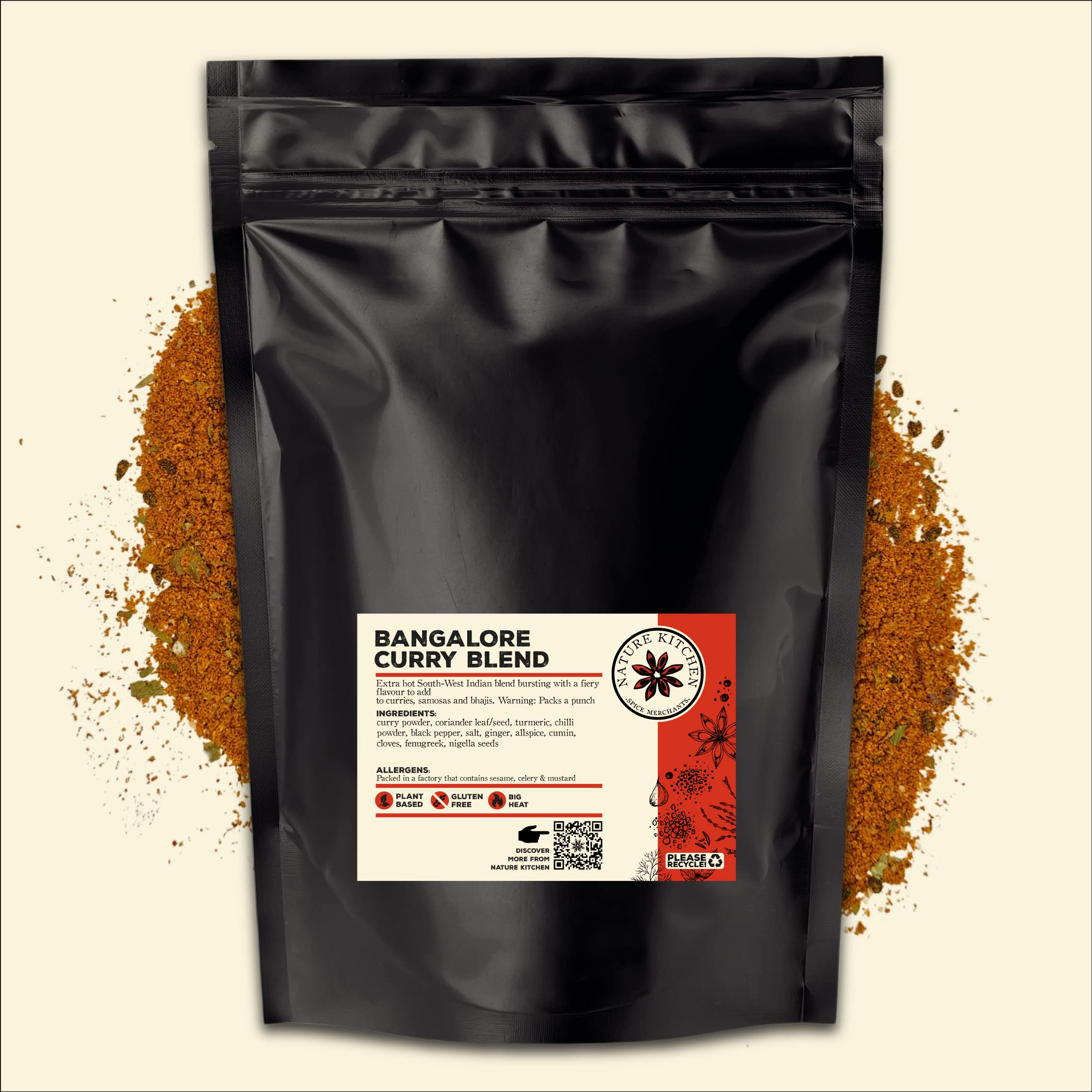 Nature Kitchen Bangalore Curry (Hot) 500G Large Bag of Seasoning Spices ...