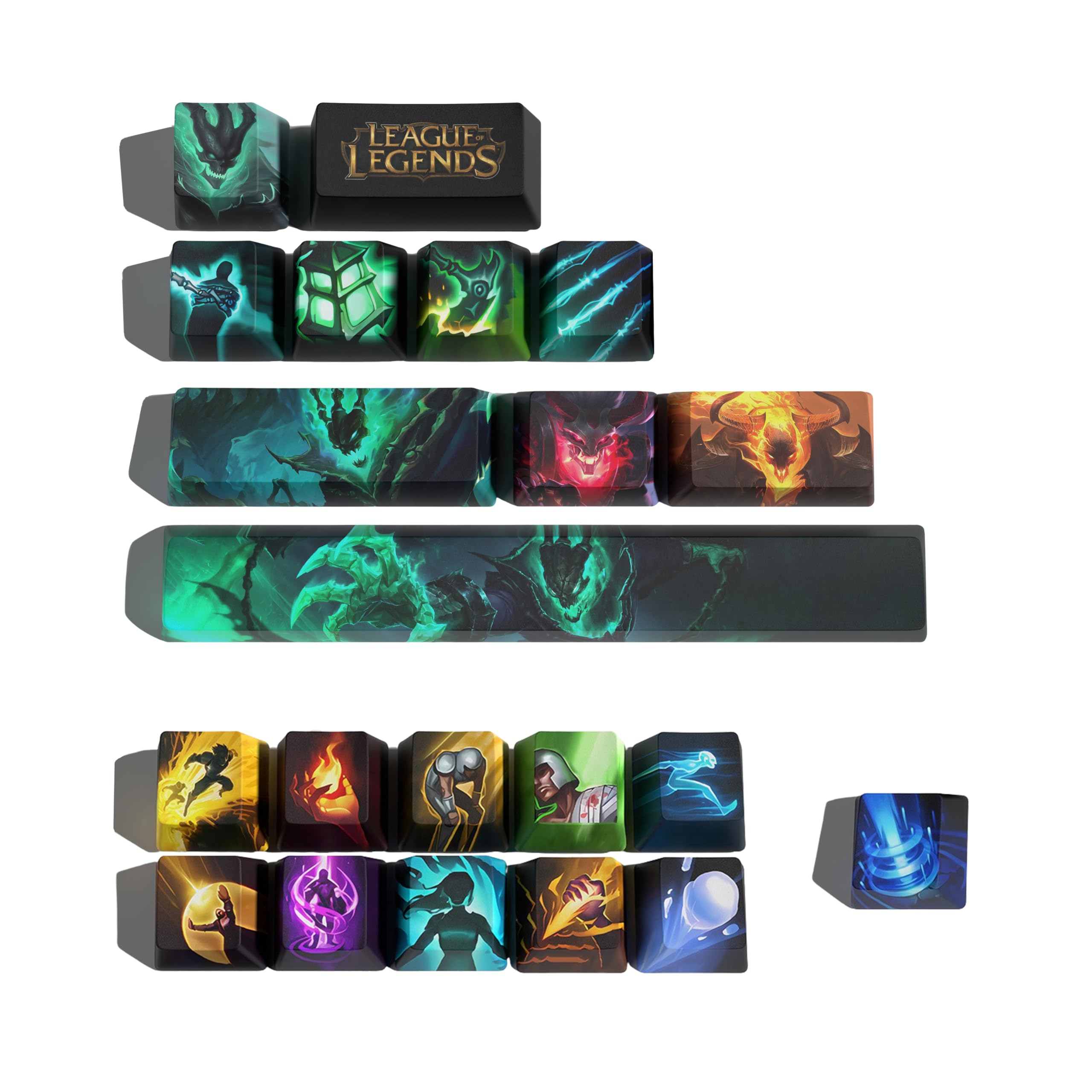 Amazon.com: GATOKIT LOL Champion Skill Keycaps and Summoner Spell ...