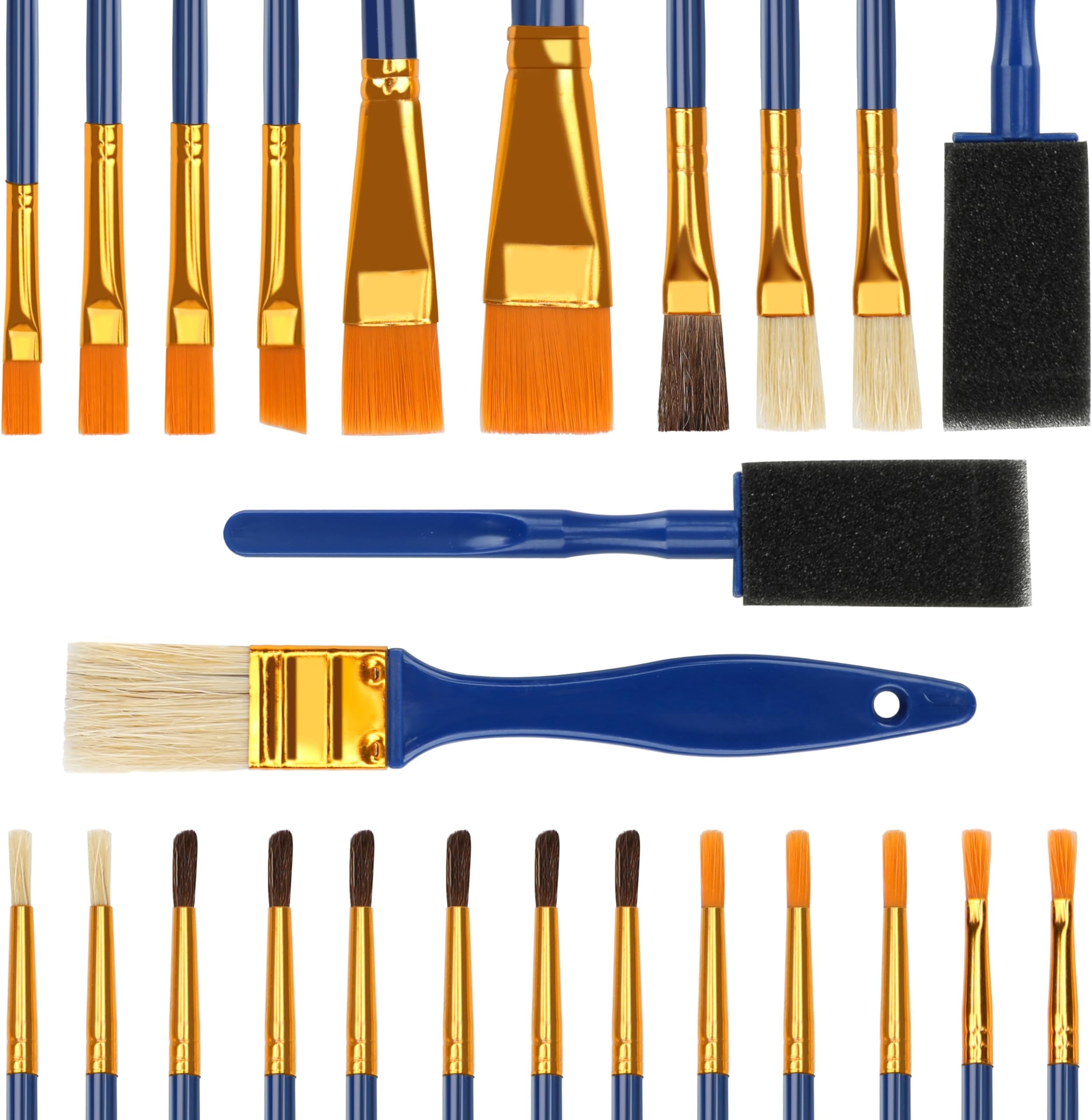 Amazon.com: Halobios Painting Brushes, 25 All Purpose Paint Brushes ...